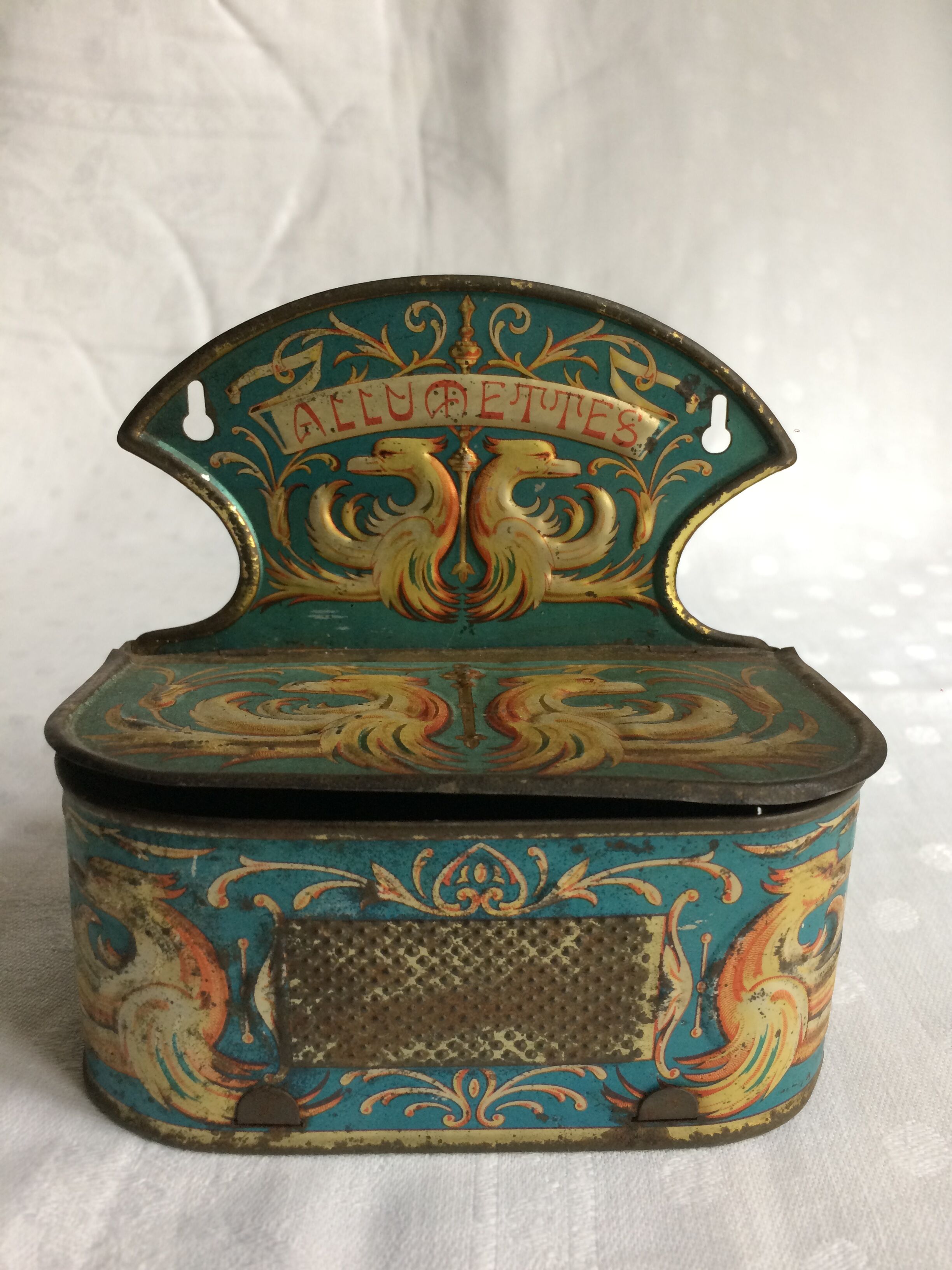 Boîte allumettes tôle émaillée art nouveau | Selency