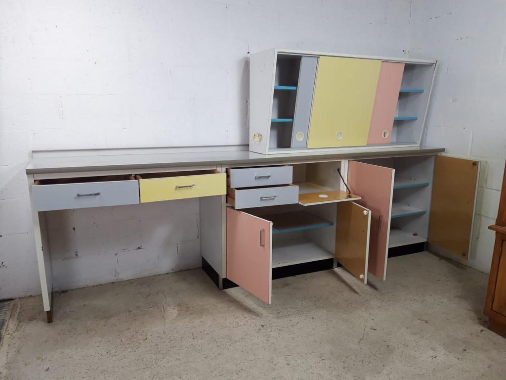Cuisine vintage en formica couleur pastel 60 | Selency