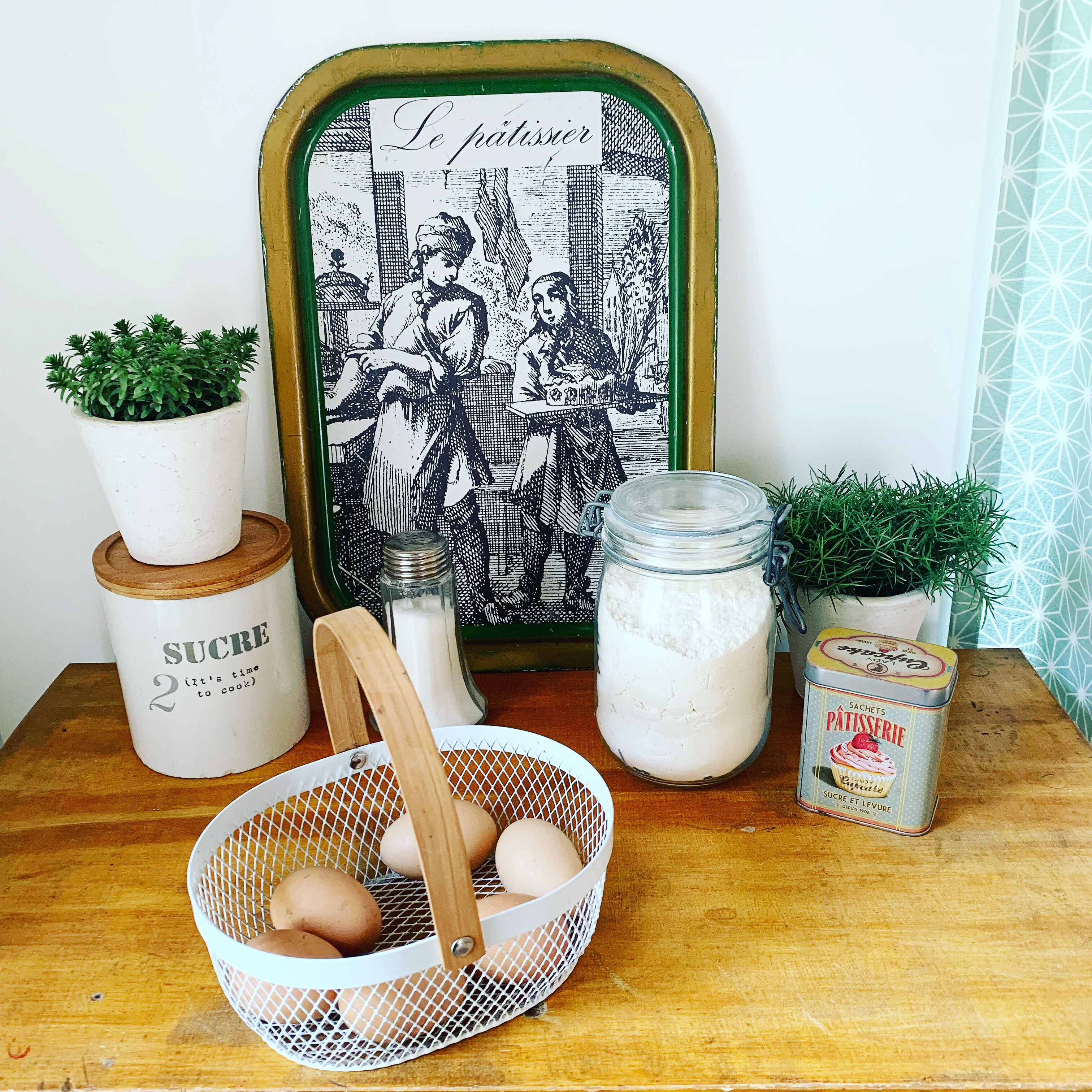 Plateau de service vert Patisfrance | Selency