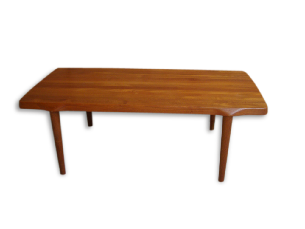 Table basse rectangulaire Scandinave en teck | Selency