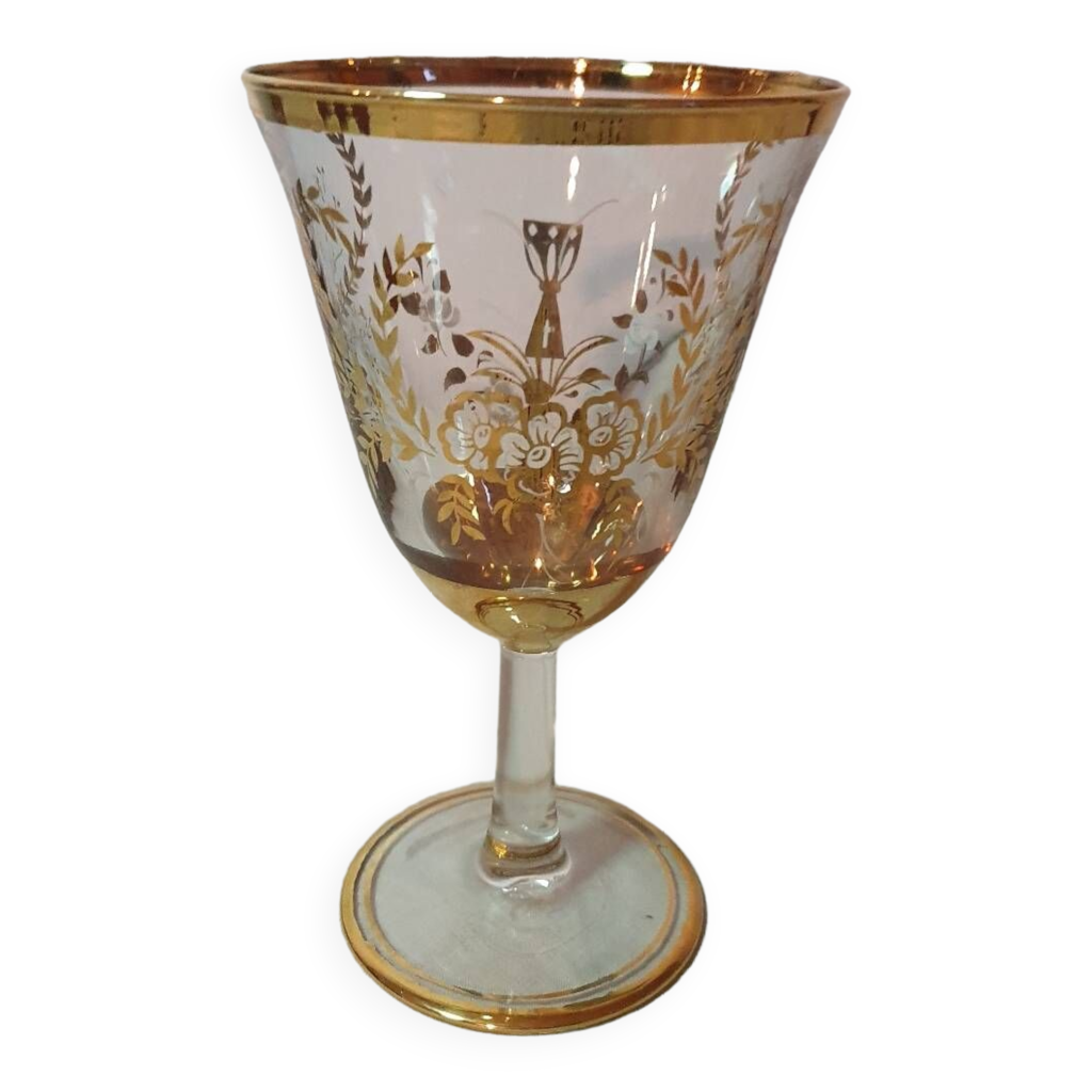 Verre de communion en cristal doré à l'or fin | Selency