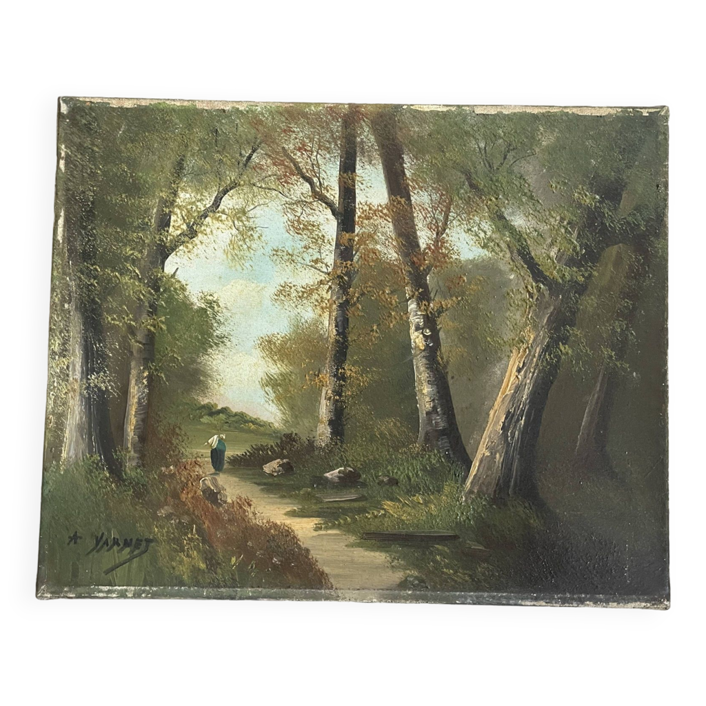 Huile sur toile ancienne signée A. Varnet | Selency
