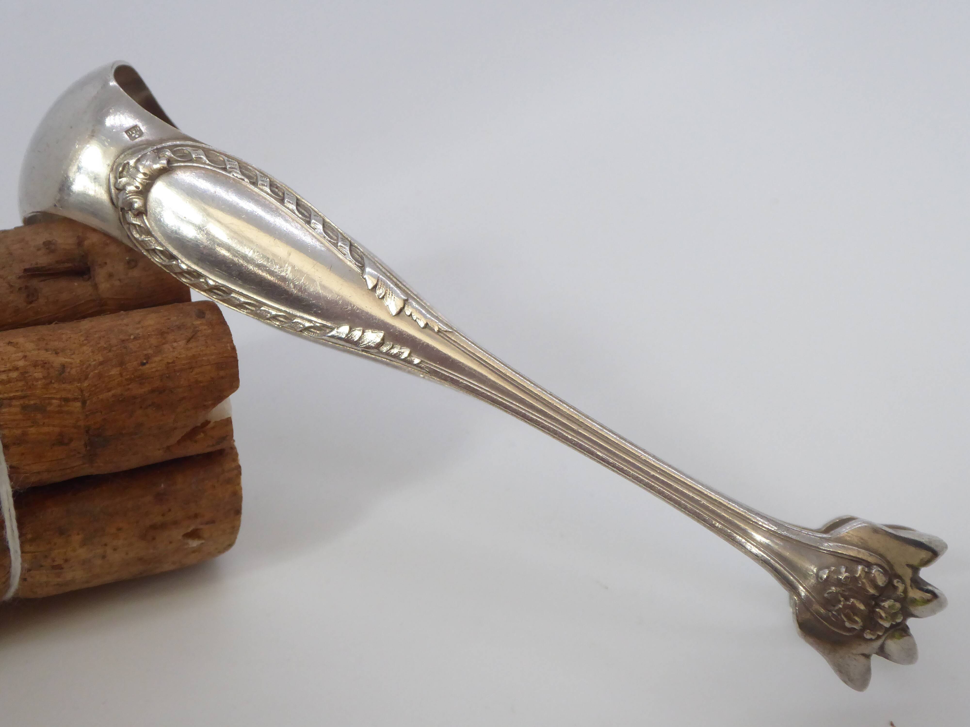 Pince à sucre métal argenté Poinçon trèfle RD | Selency