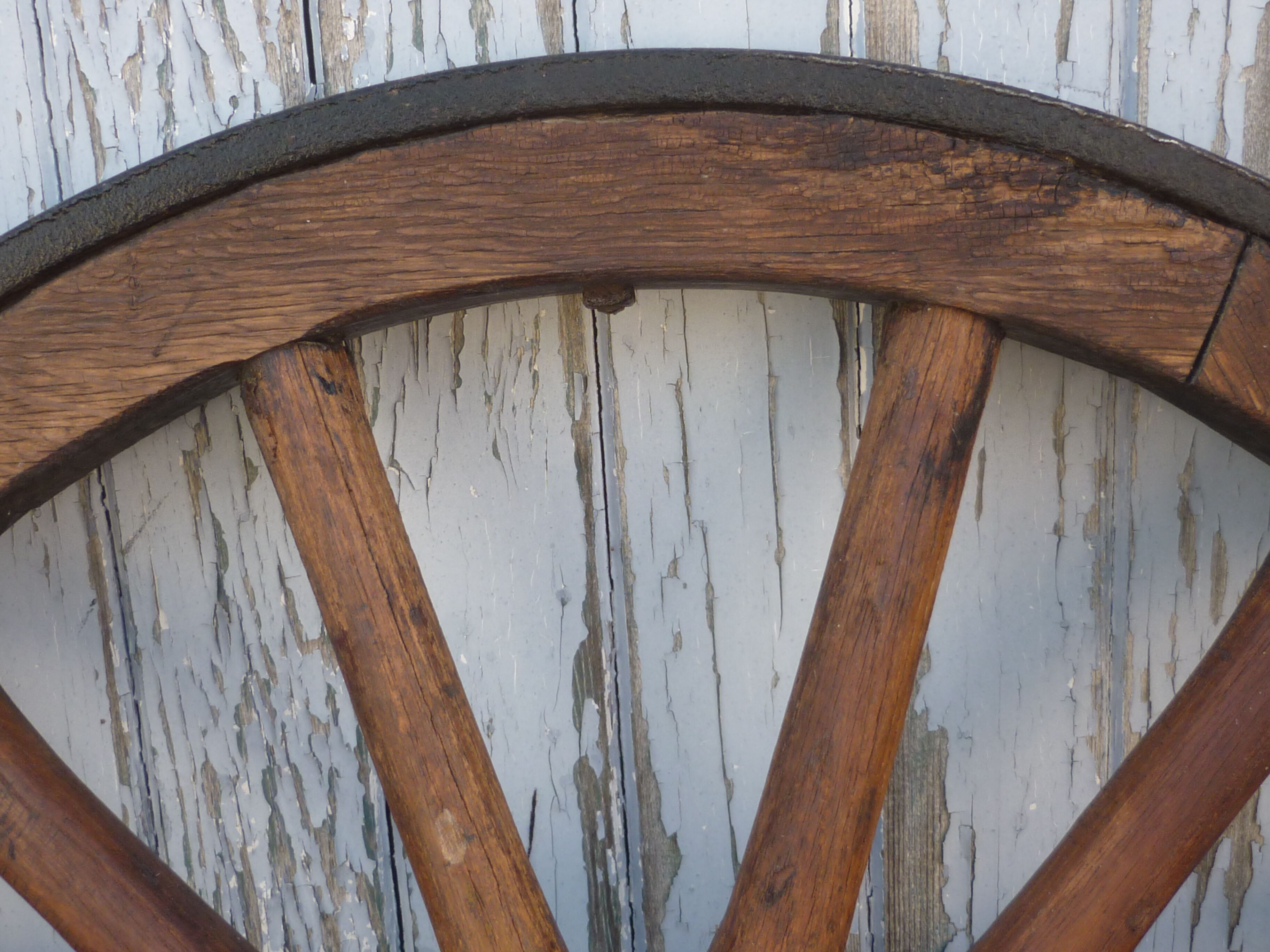 Roue de charette en bois et metal | Selency