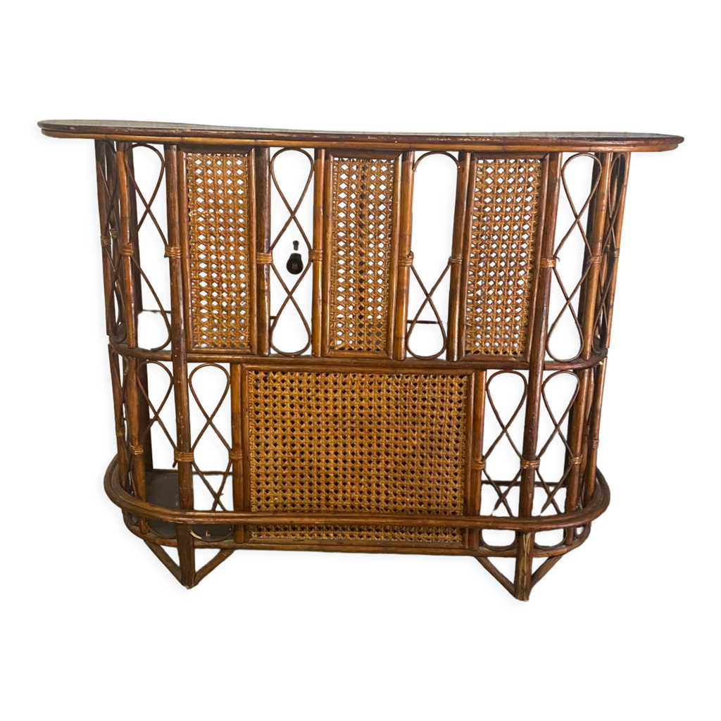 Bar en rotin vintage 1960 | Selency