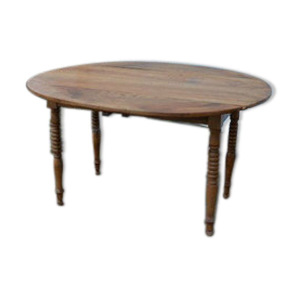 Table de salle à manger ovale rabattable | Selency