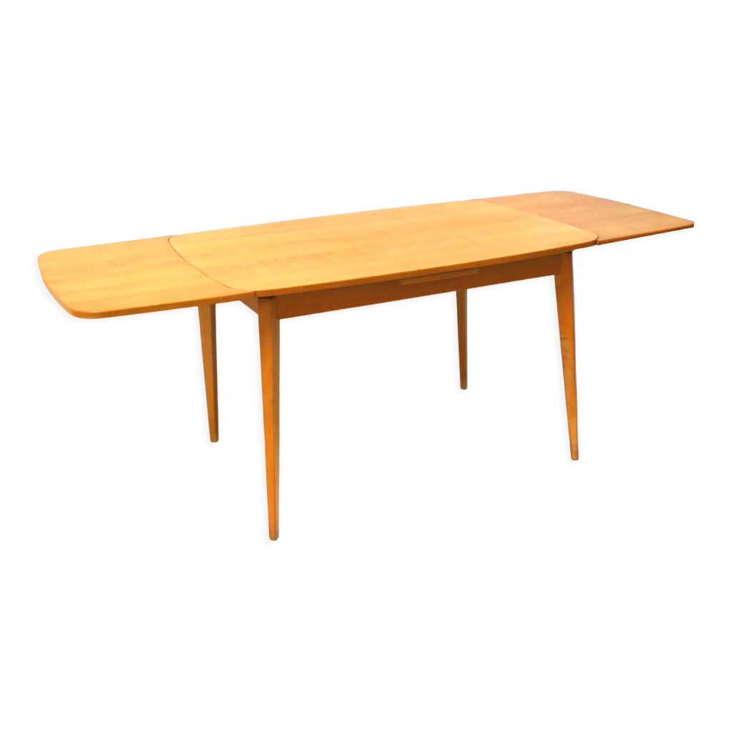 Table à manger extensible vintage fabriquée dans les années 1970 | Selency