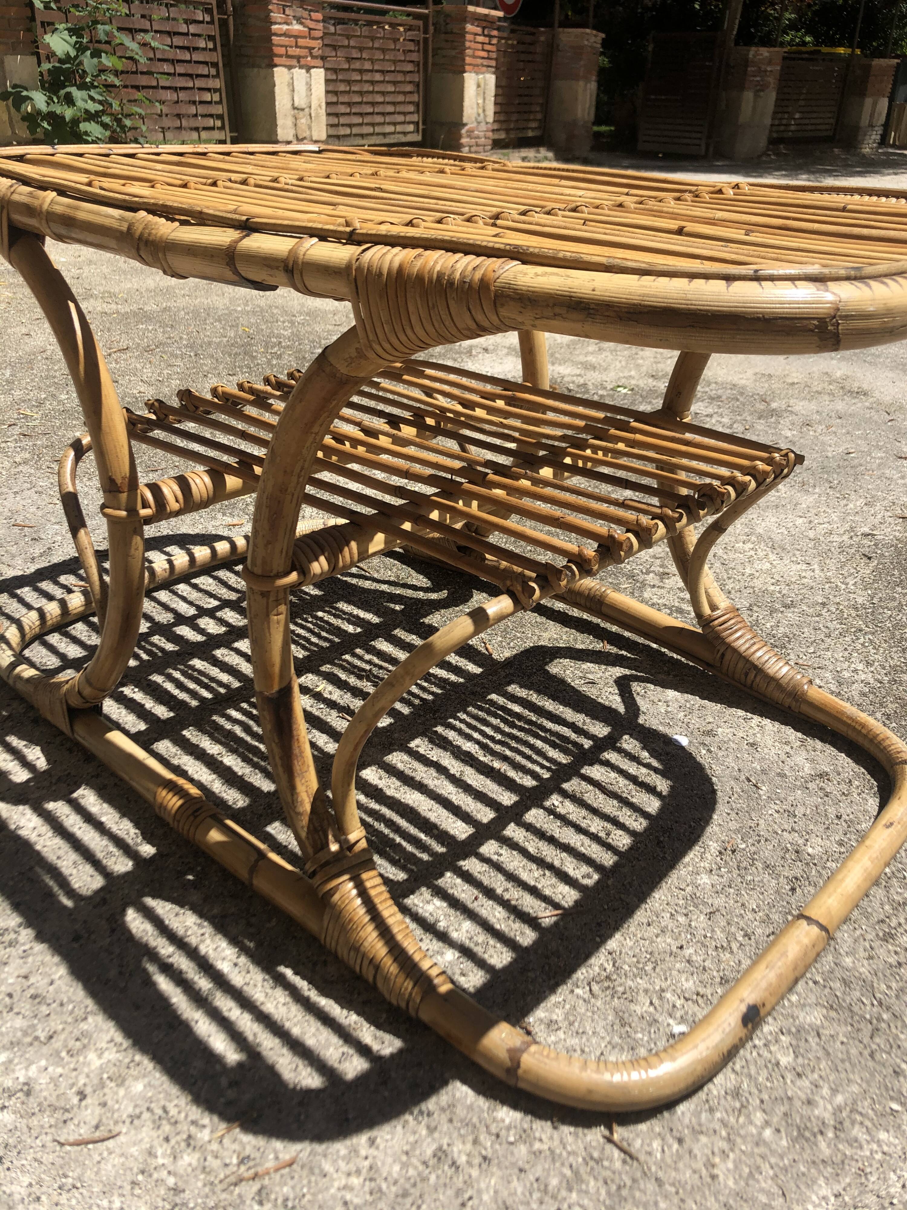 Table basse rotin | Selency