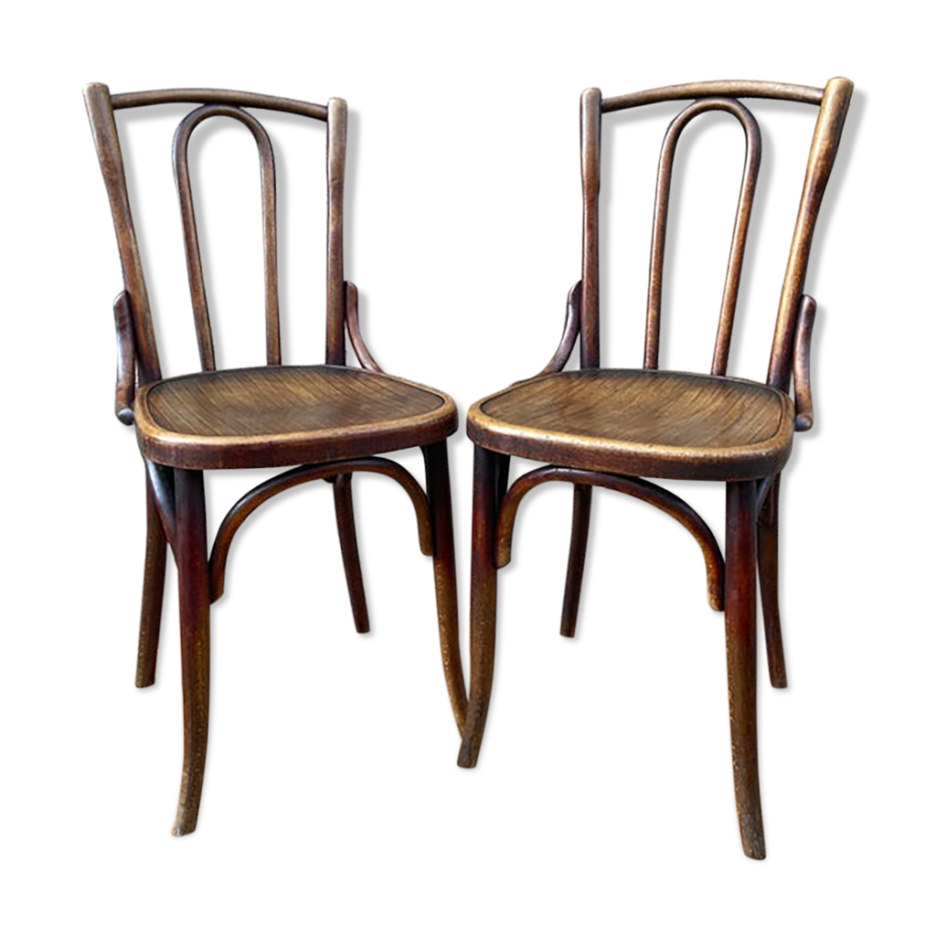 2 chaises bistrot Fischel bois courbé | Selency