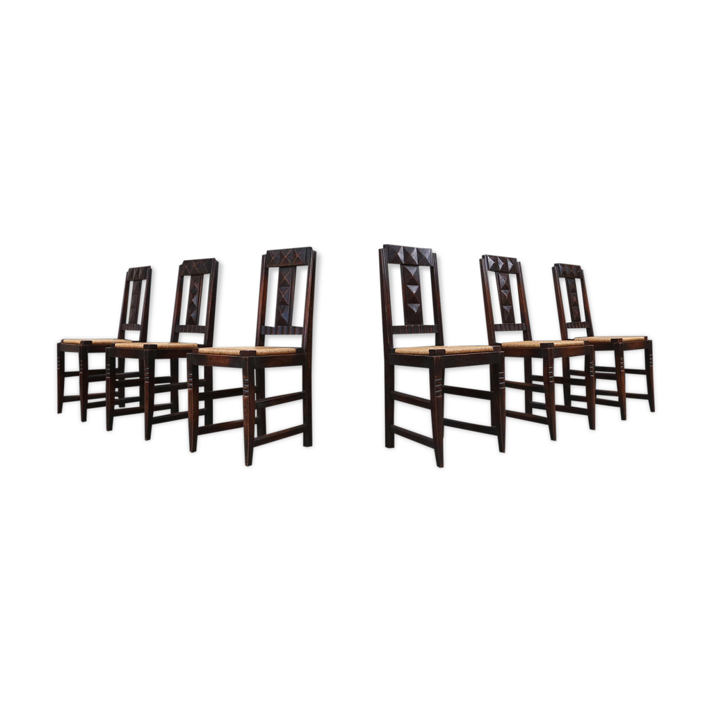 6 chaises par Victor Courtray | Selency