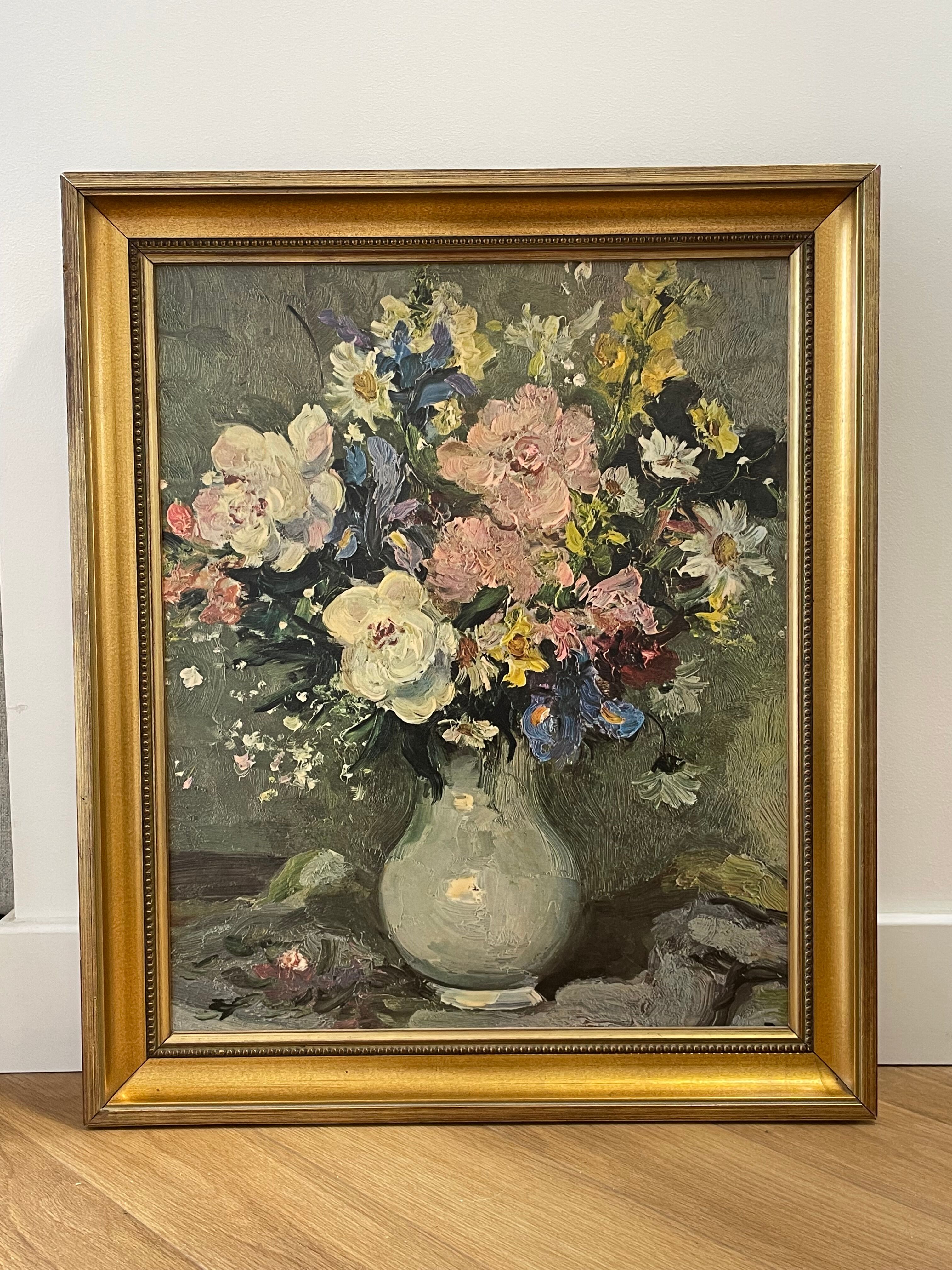 Reproduction d'un tableau de bouquet de fleur - Marcel Dyf | Selency
