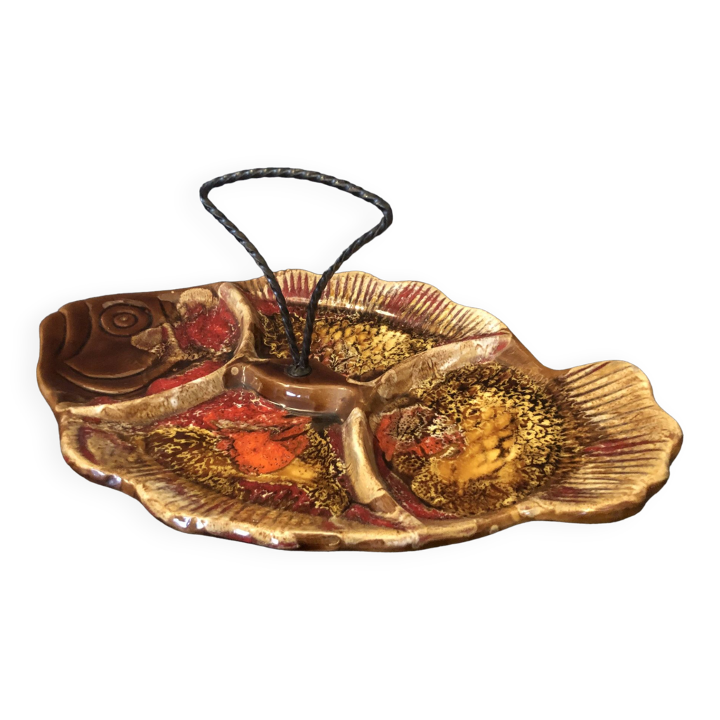 Tres beau plat poisson apero style vallauris | Selency