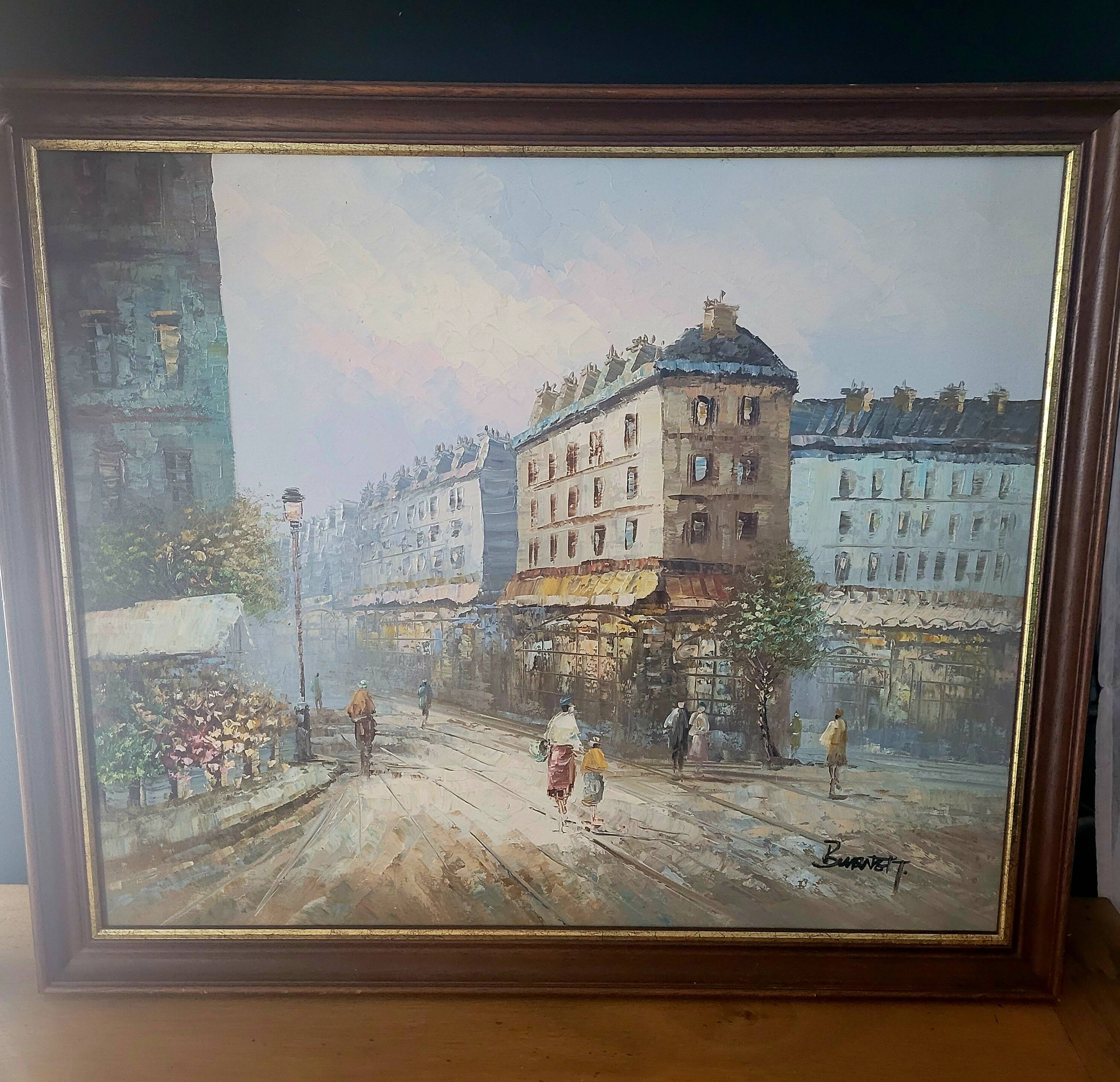 Caroline Burnett - Tableau huile sur toile - Ecole de Paris | Selency