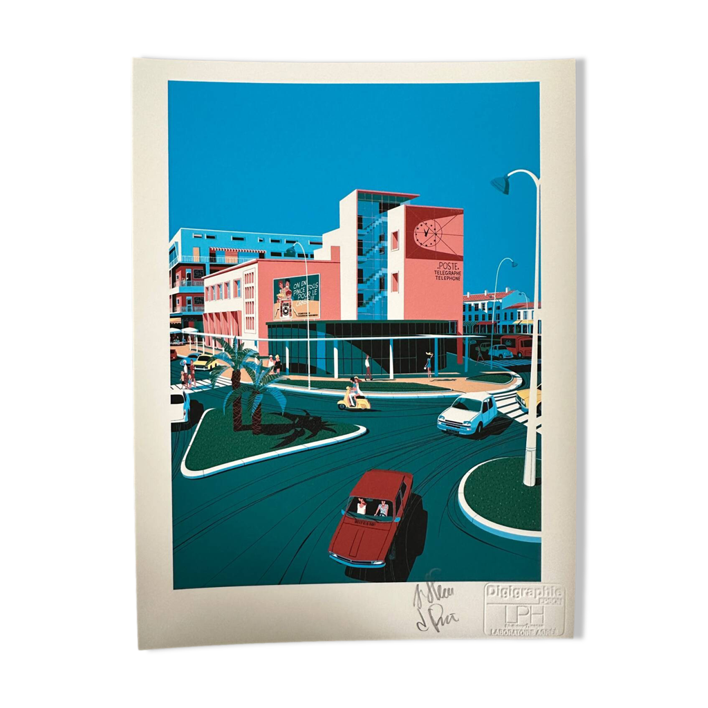 Royan : estampe tirage numérique signée par l'artiste Arthur de Pins ...