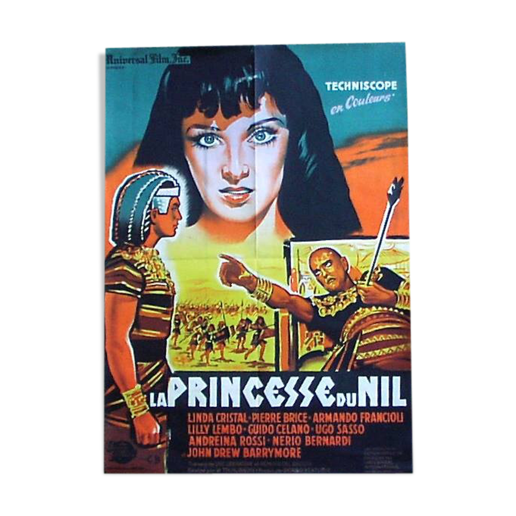Affiche cinéma 60 x 80 la princesse du nil 1960 | Selency