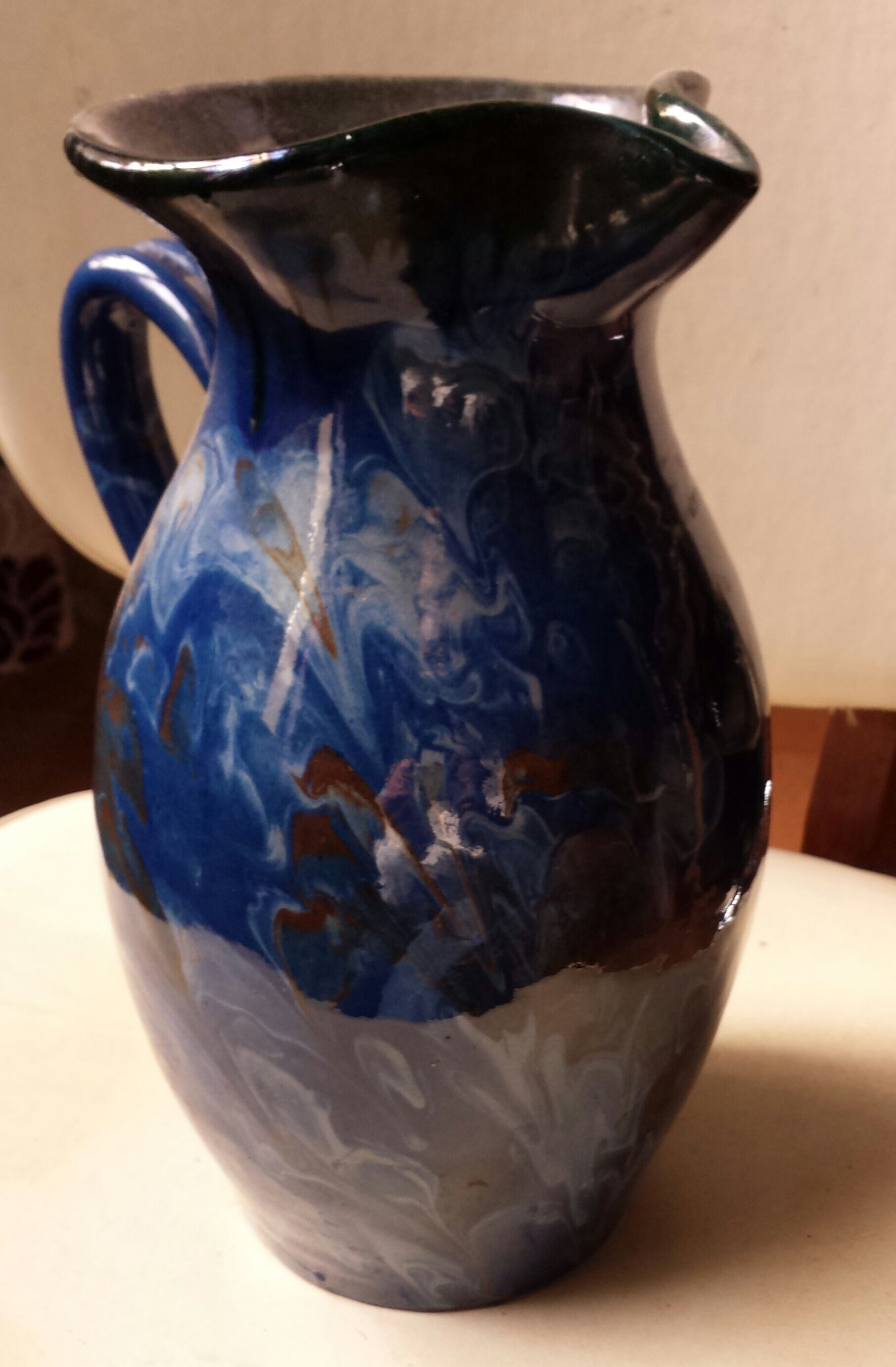 Pichet en céramique bleu | Selency