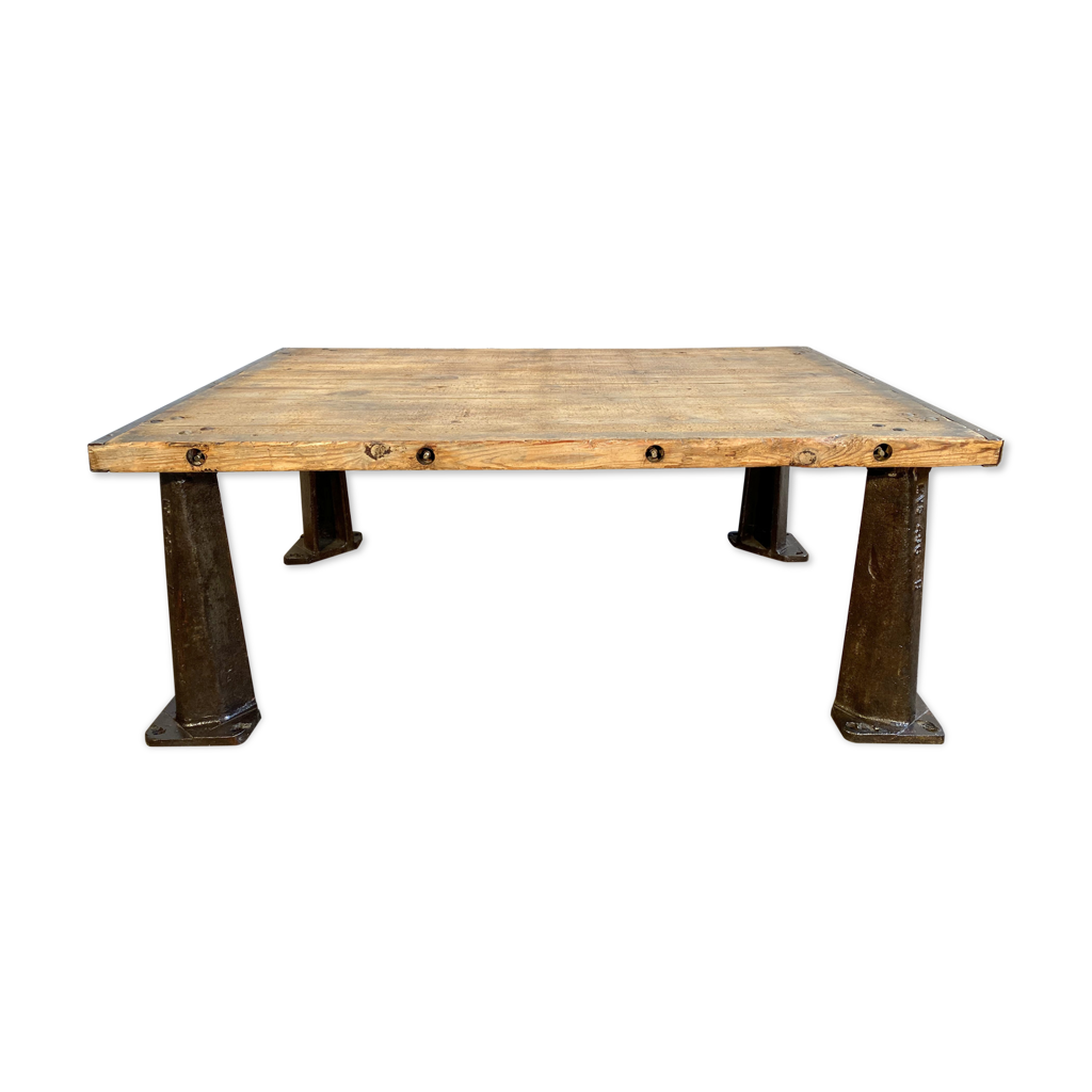 Table basse industrielle vintage des années 1950 | Selency