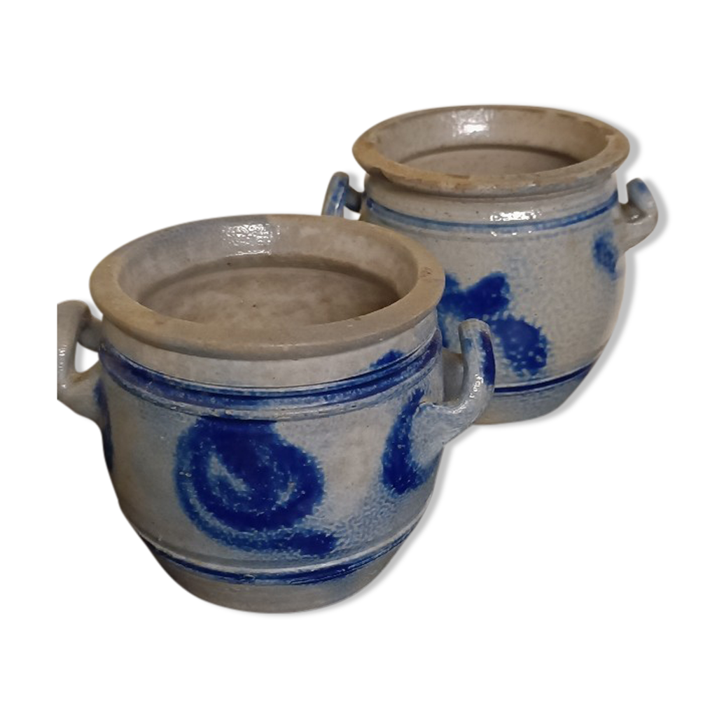 Paire de pots ancien Alsacien en grès | Selency