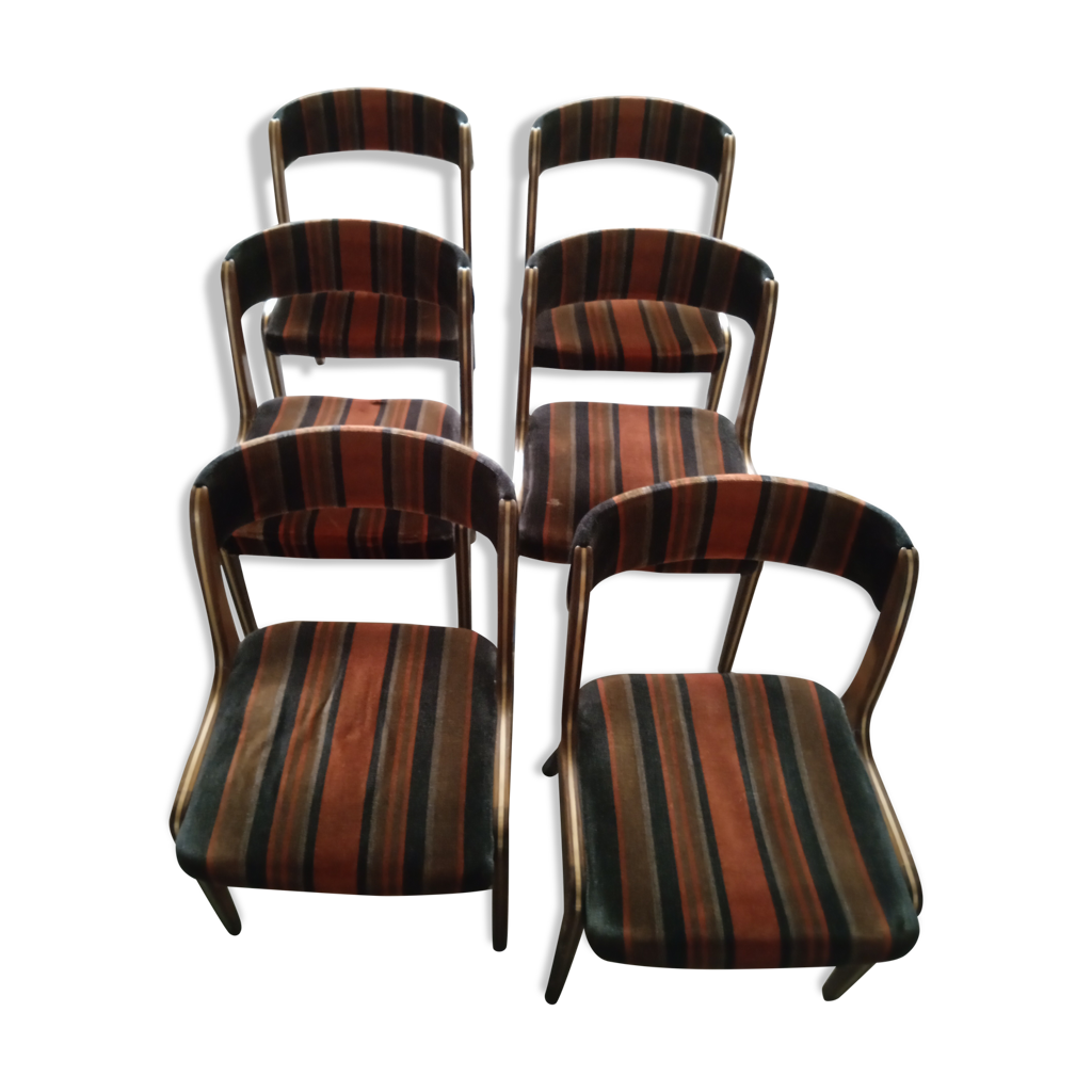 6 chaises scandinaves Baumann Self | Selency