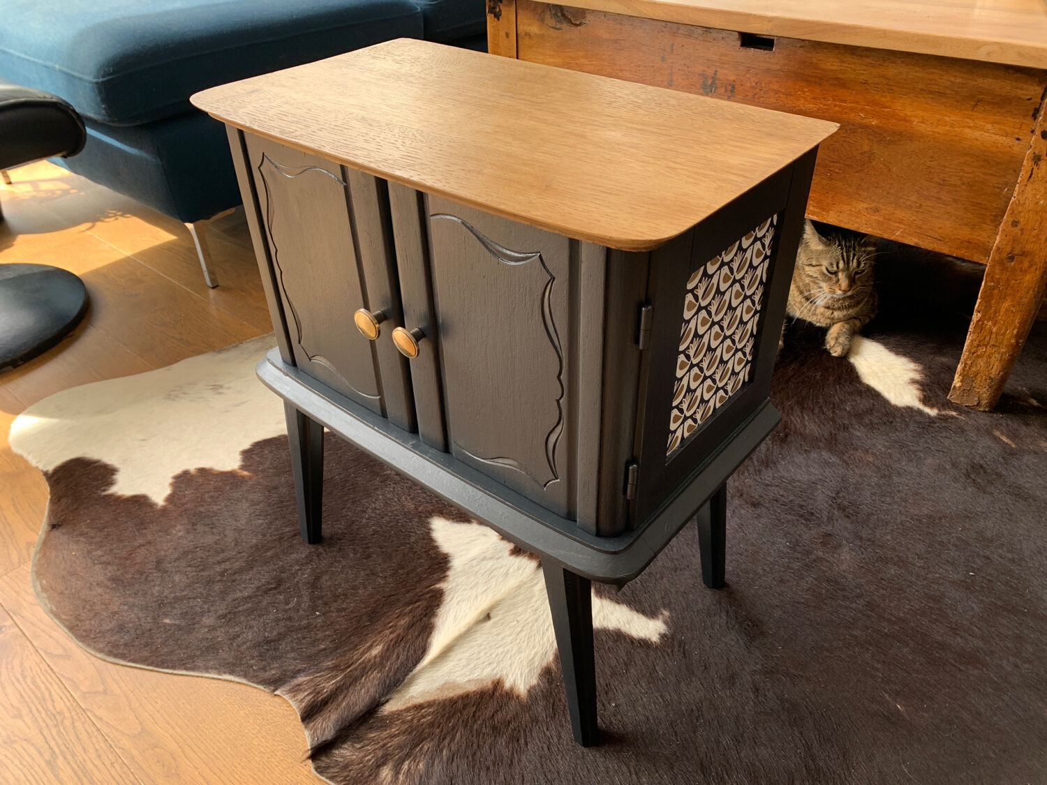 Meuble appoint ou chevet vintage relooké | Selency