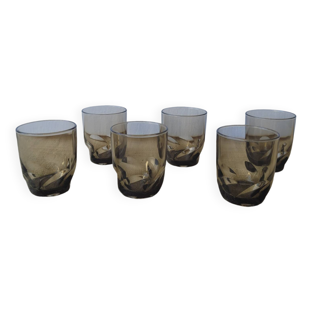 Set of 5 Luminarc Arcoroc France glass cups from the 70s | Selency