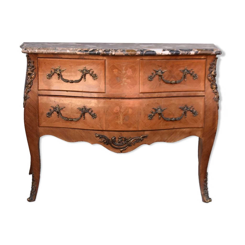 Commode sauteuse Louis XV bois de rose | Selency