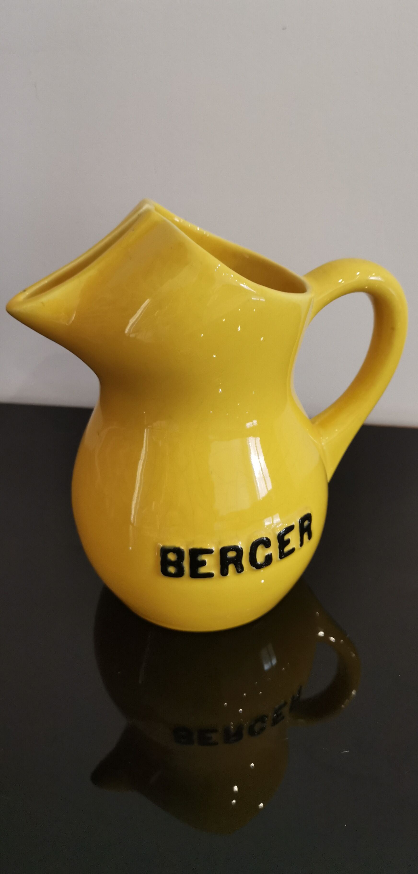 Pichet publicitaire à eau Berger signé Moulin des Loups Breveté | Selency