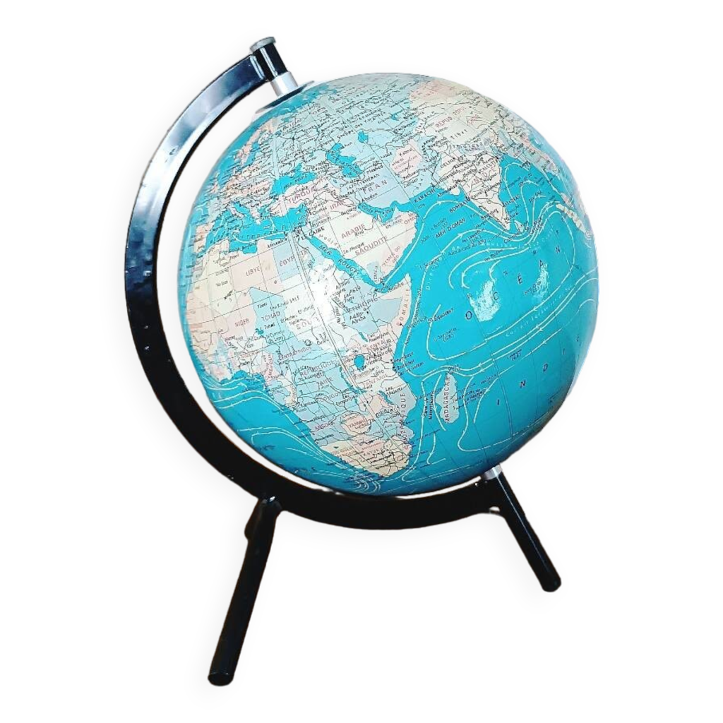 Vintage terrestrial globe paris dry map - george philip & son london ...