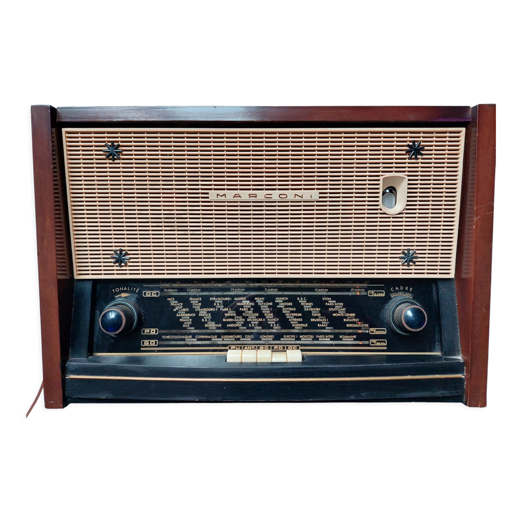 Poste radio pathe marconi modèle 66 tsf lampes | Selency