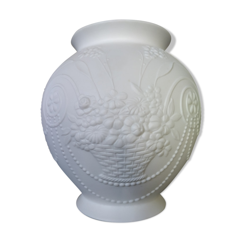 Vase biscuit porcelaine M Frey Kaiser | Selency