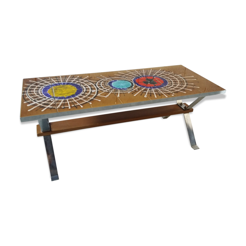 Table basse vintage des années 70 pop art | Selency