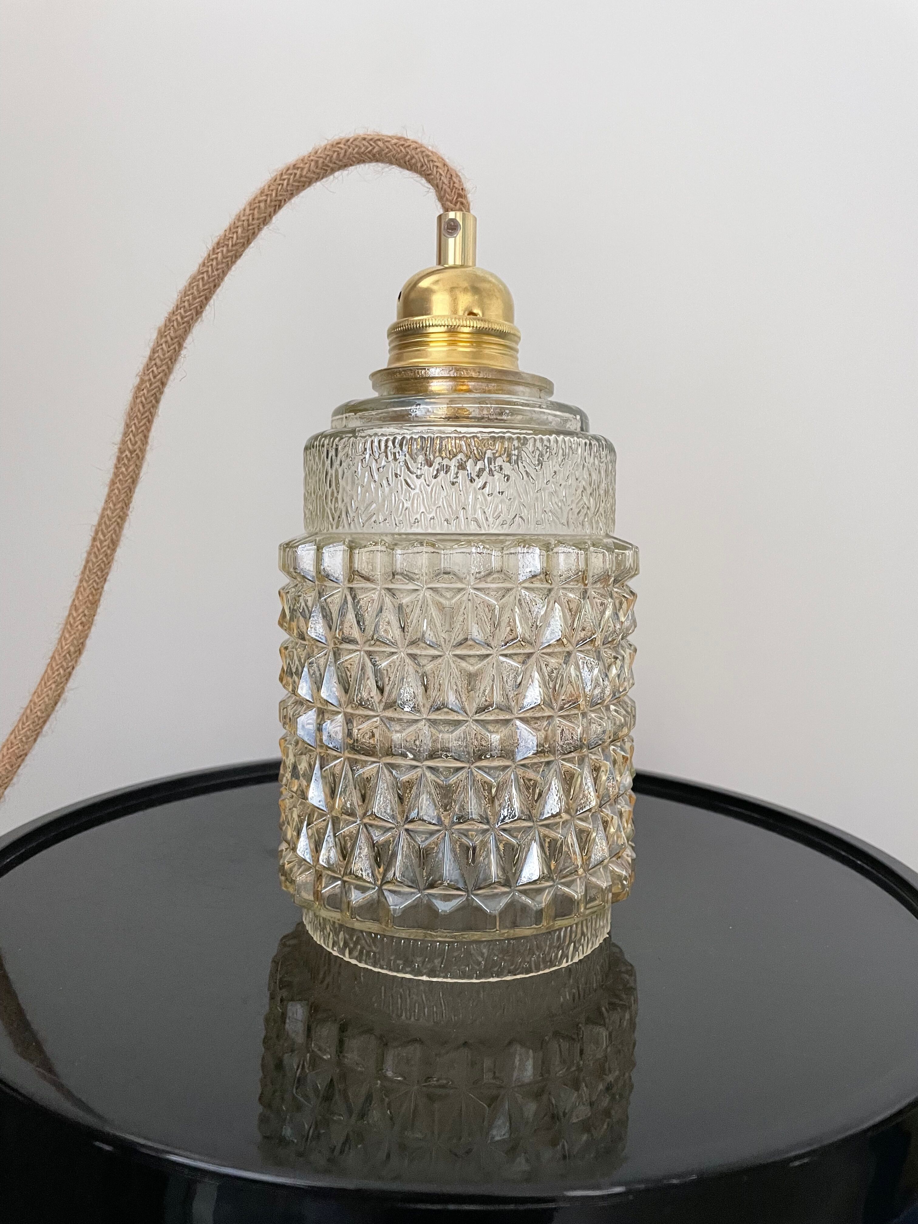 Baladeuse vintage en verre ambré | Selency