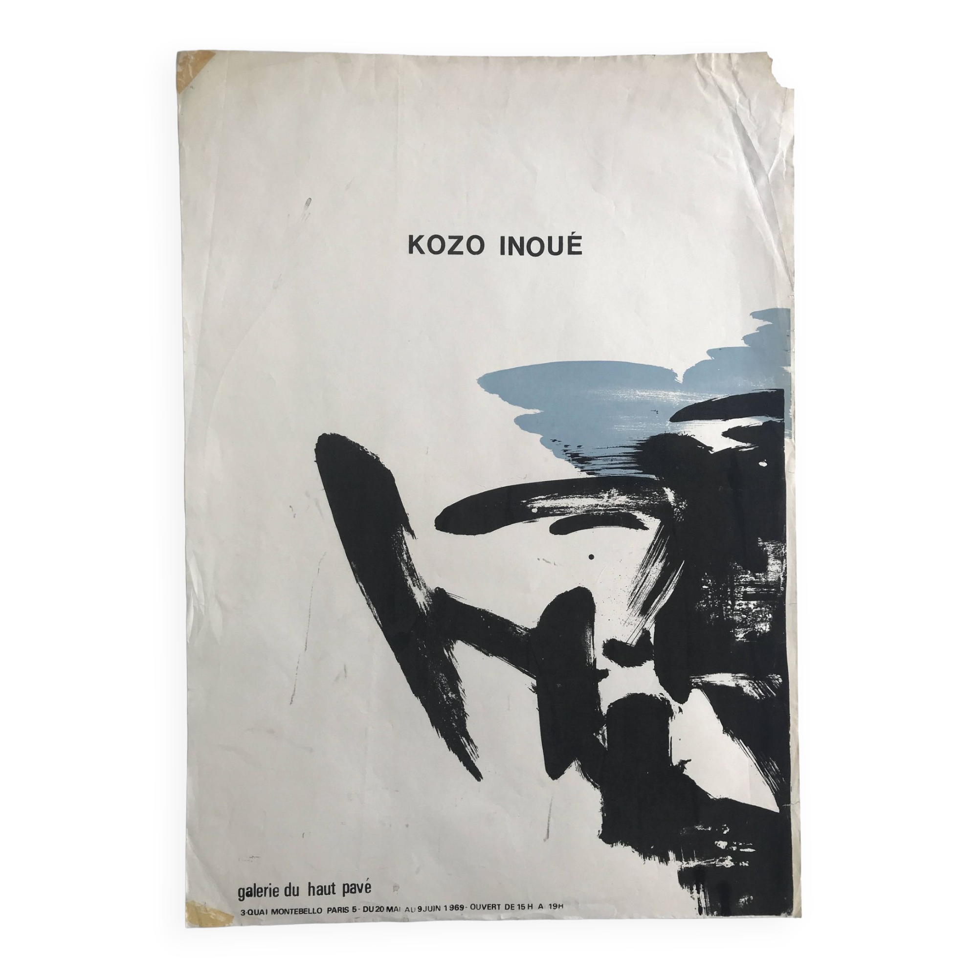 Kozo inoué: original poster in lithograph Galerie du Haut Pavé, 1969 ...