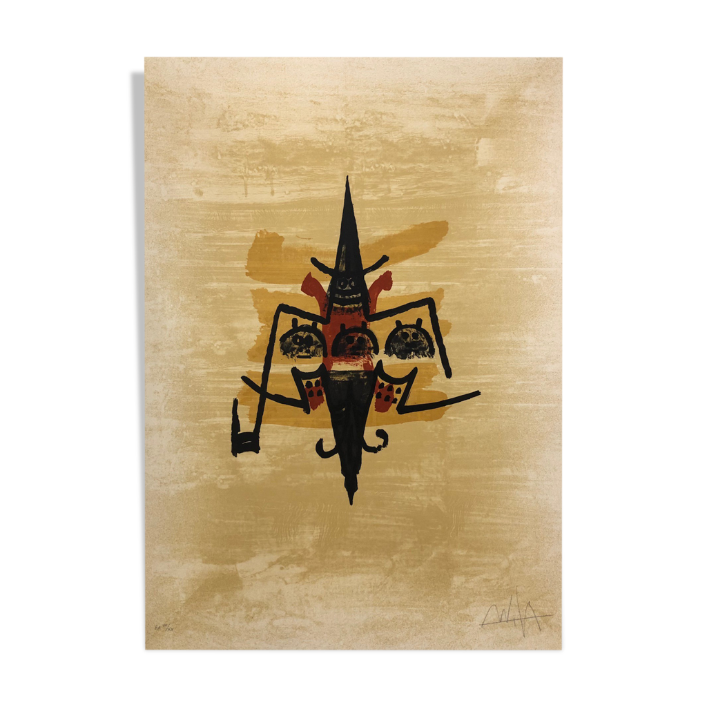 Wifredo lam, el ultimo viaje del buque fantasma - 9, 1976. lithographie ...