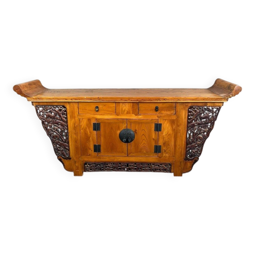 Buffet, console japonaise en pin, XXème siècle | Selency