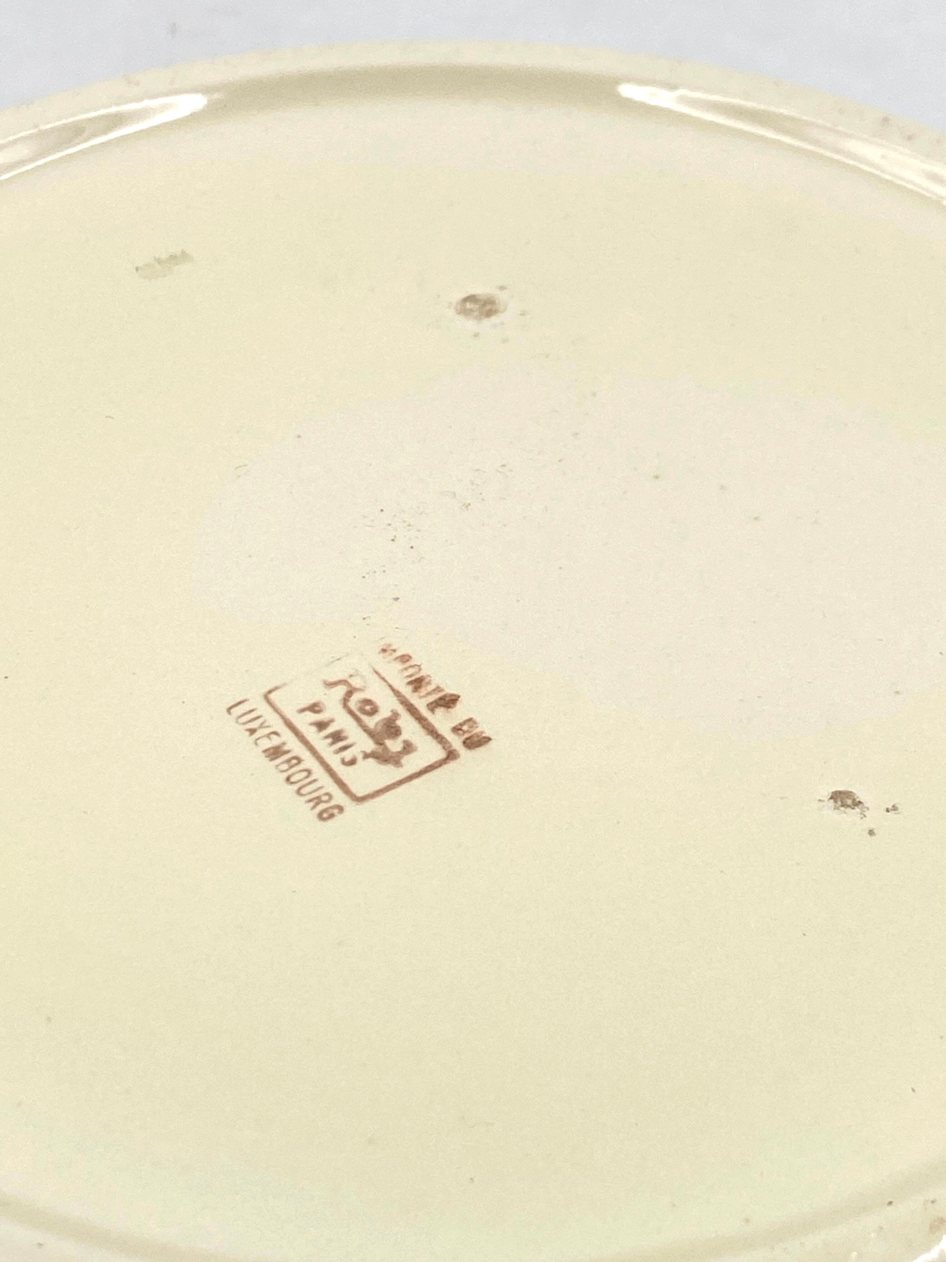 Jean Robj, Art Deco white and gold ceramic box, Robj Paris, France ...