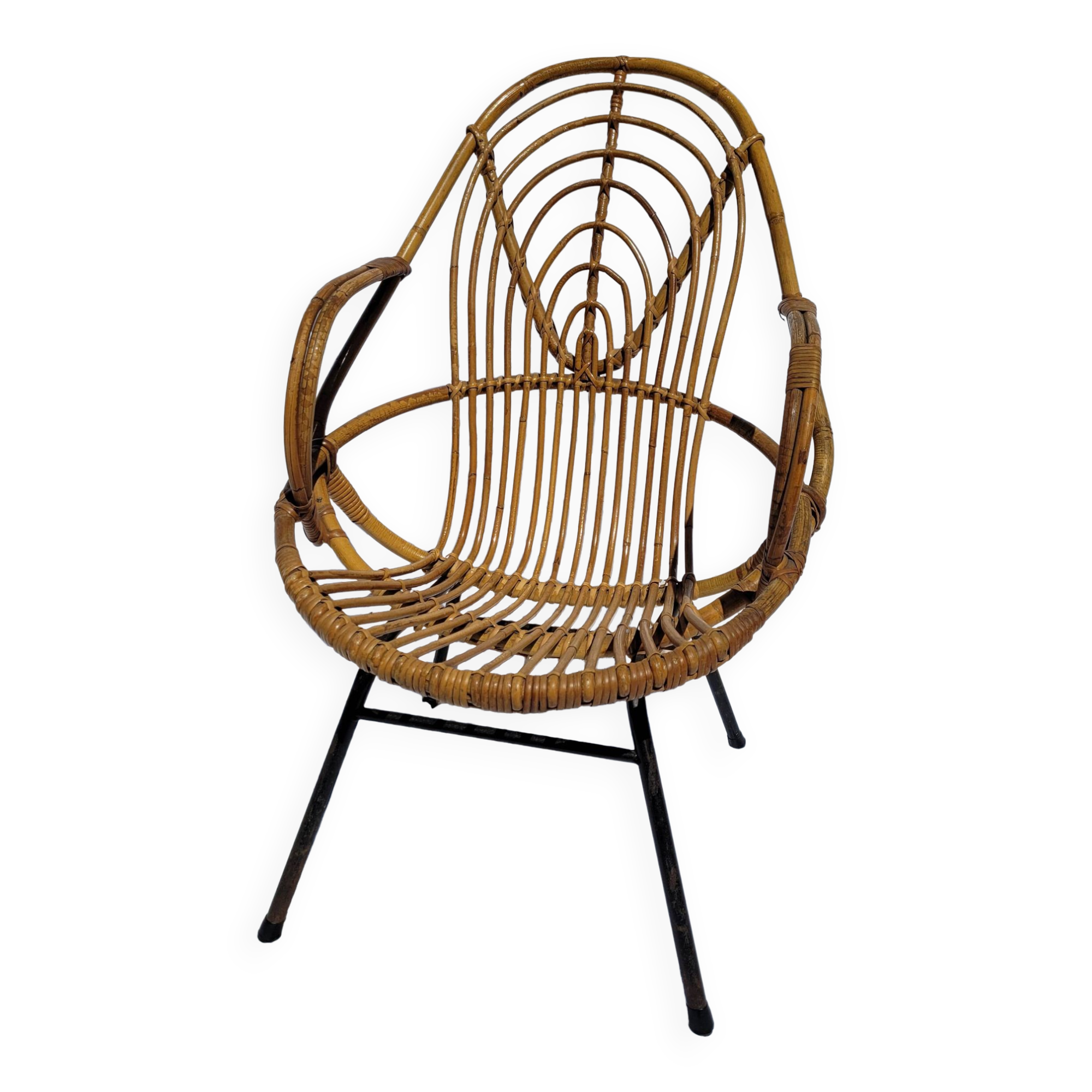 Fauteuil rotin osier | Selency