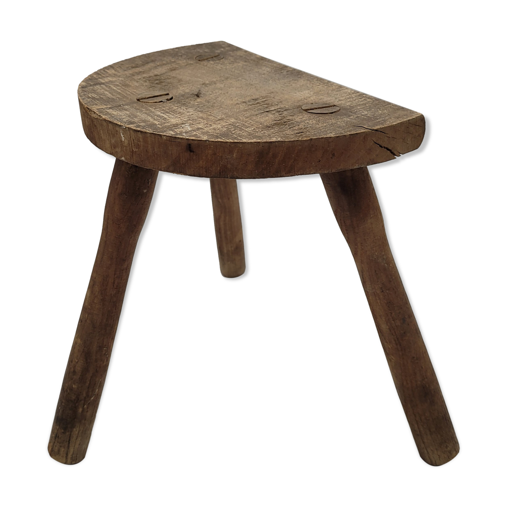 Tabouret tripode demi rond vis | Selency