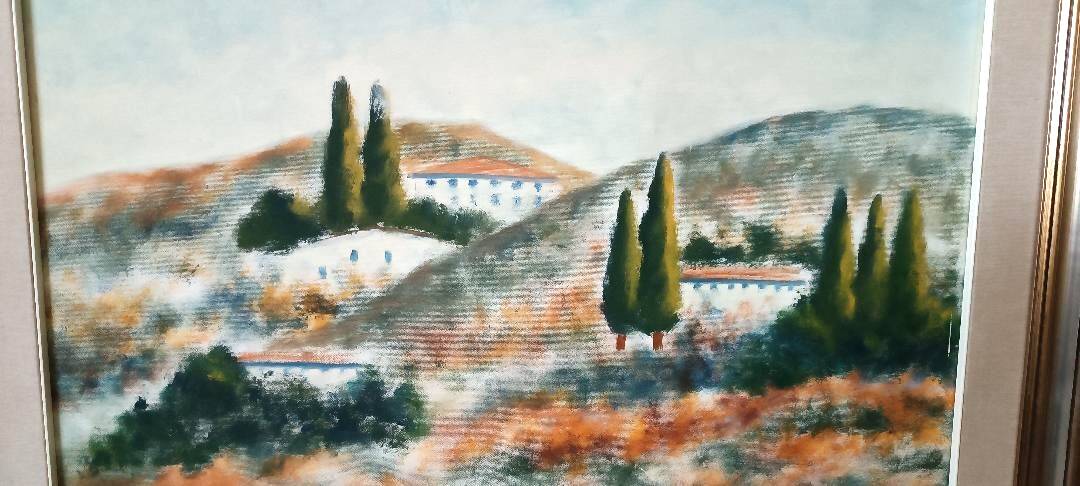 Huile sur toile Marino Scardigli (Pistoia, 1921-Pescia, 2005) - Paysage ...