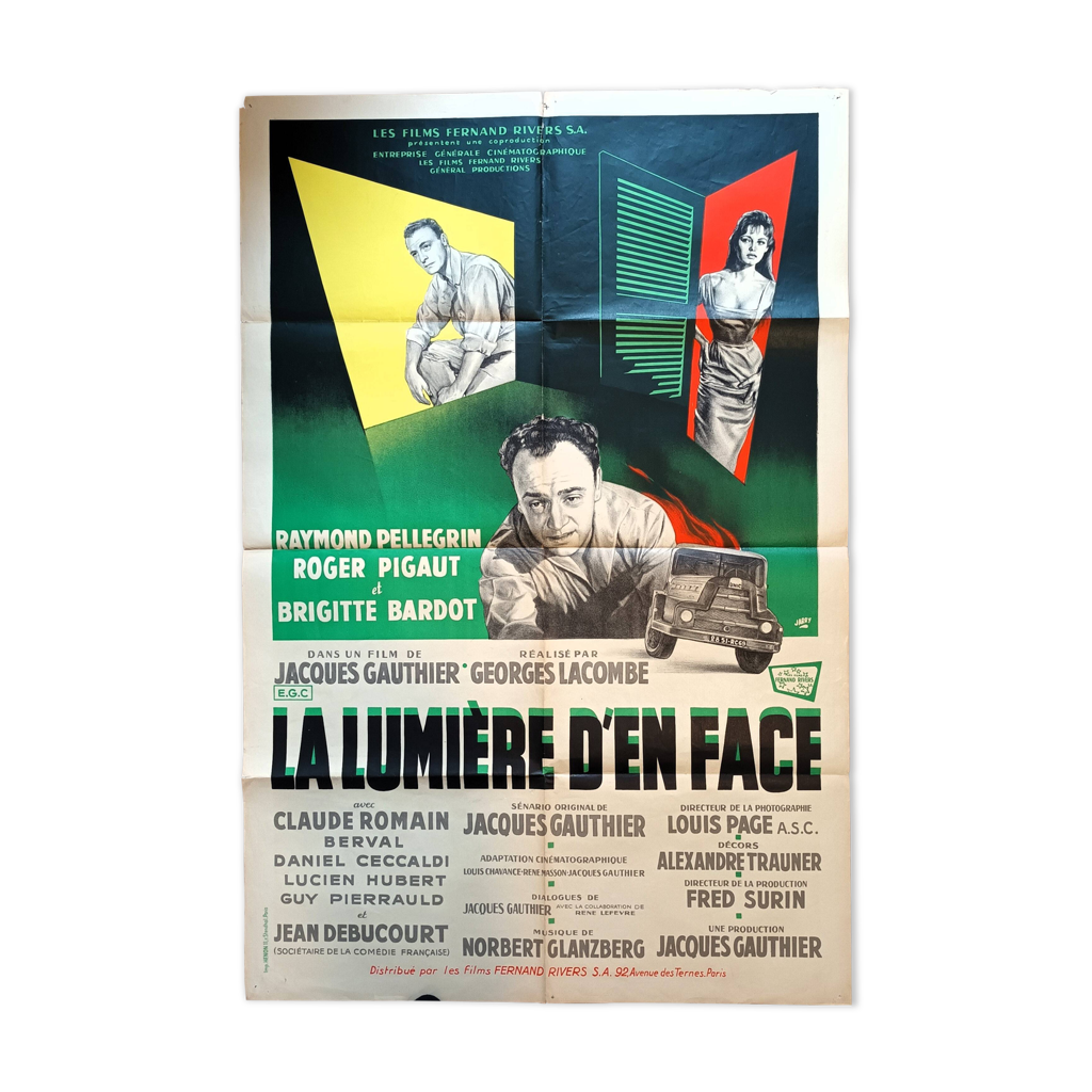 Affiche cinéma LA LUMIERE D'EN FACE Brigitte Bardot | Selency