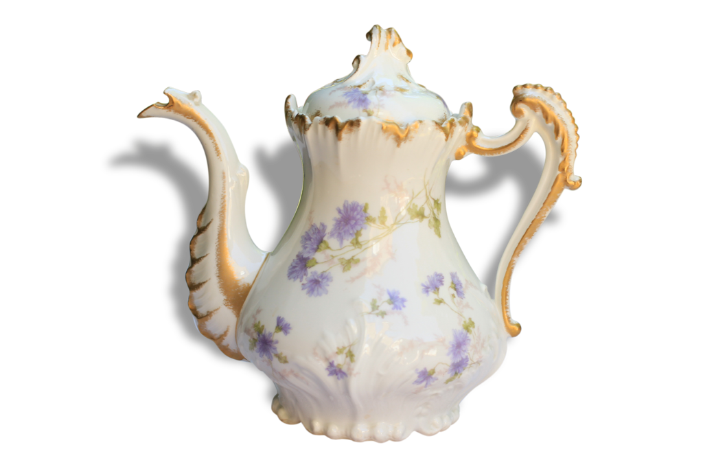 Pichet avec couvercle porcelaine de limoges de la manufacture cfg gdm | Selency