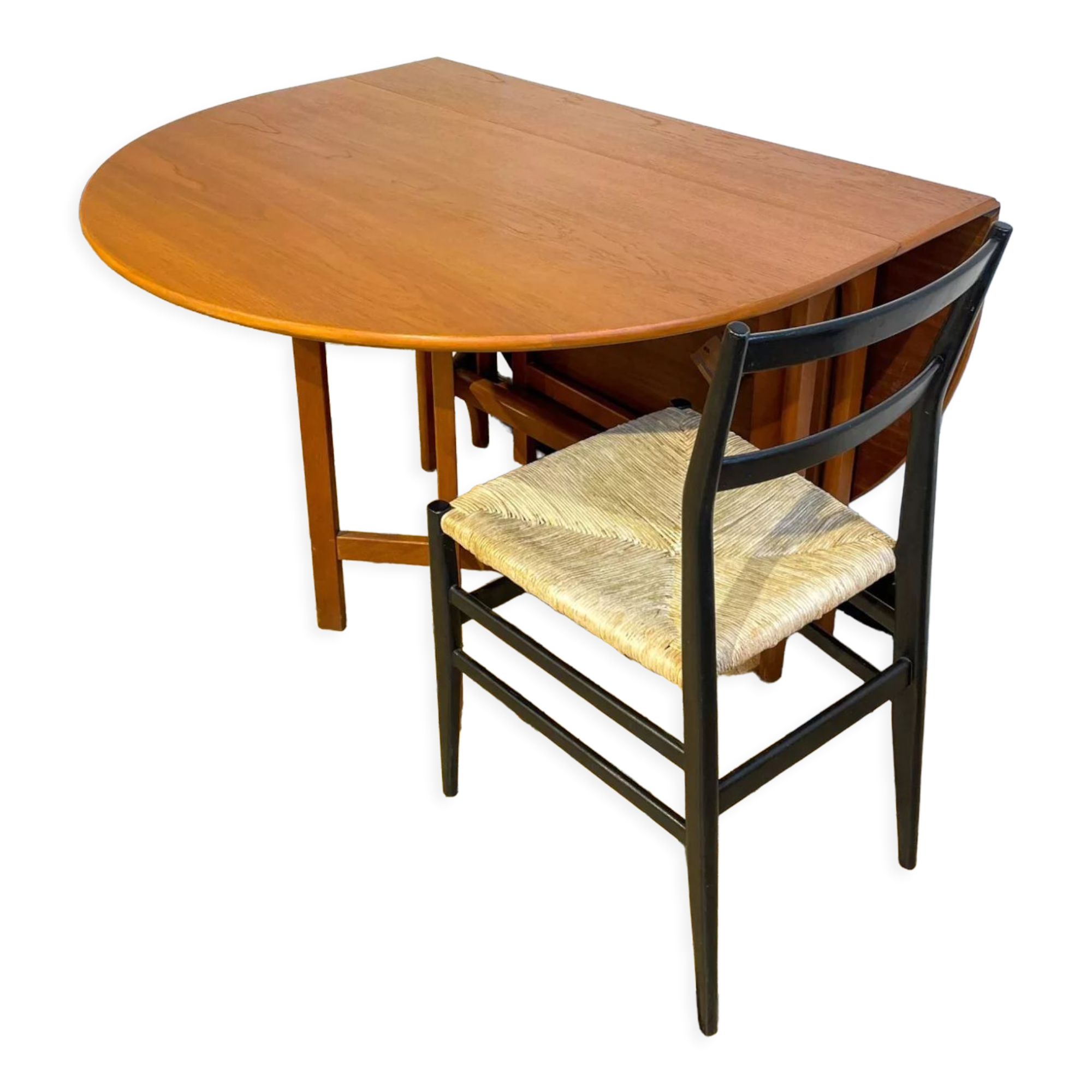 Table scandinave ronde à rabats | Selency