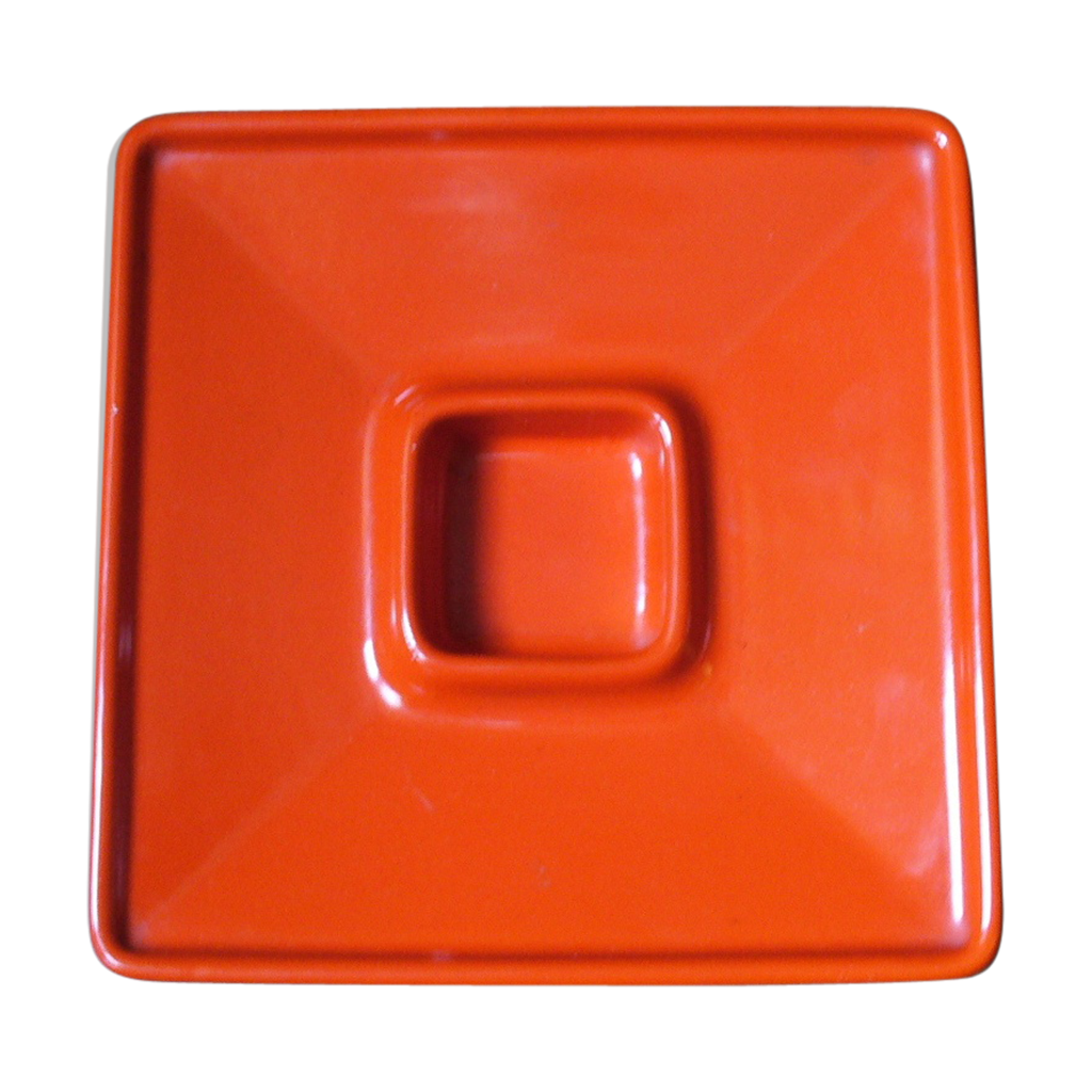 Cendrier orange en céramique par Angelo Mangiarotti pour F.lli ...