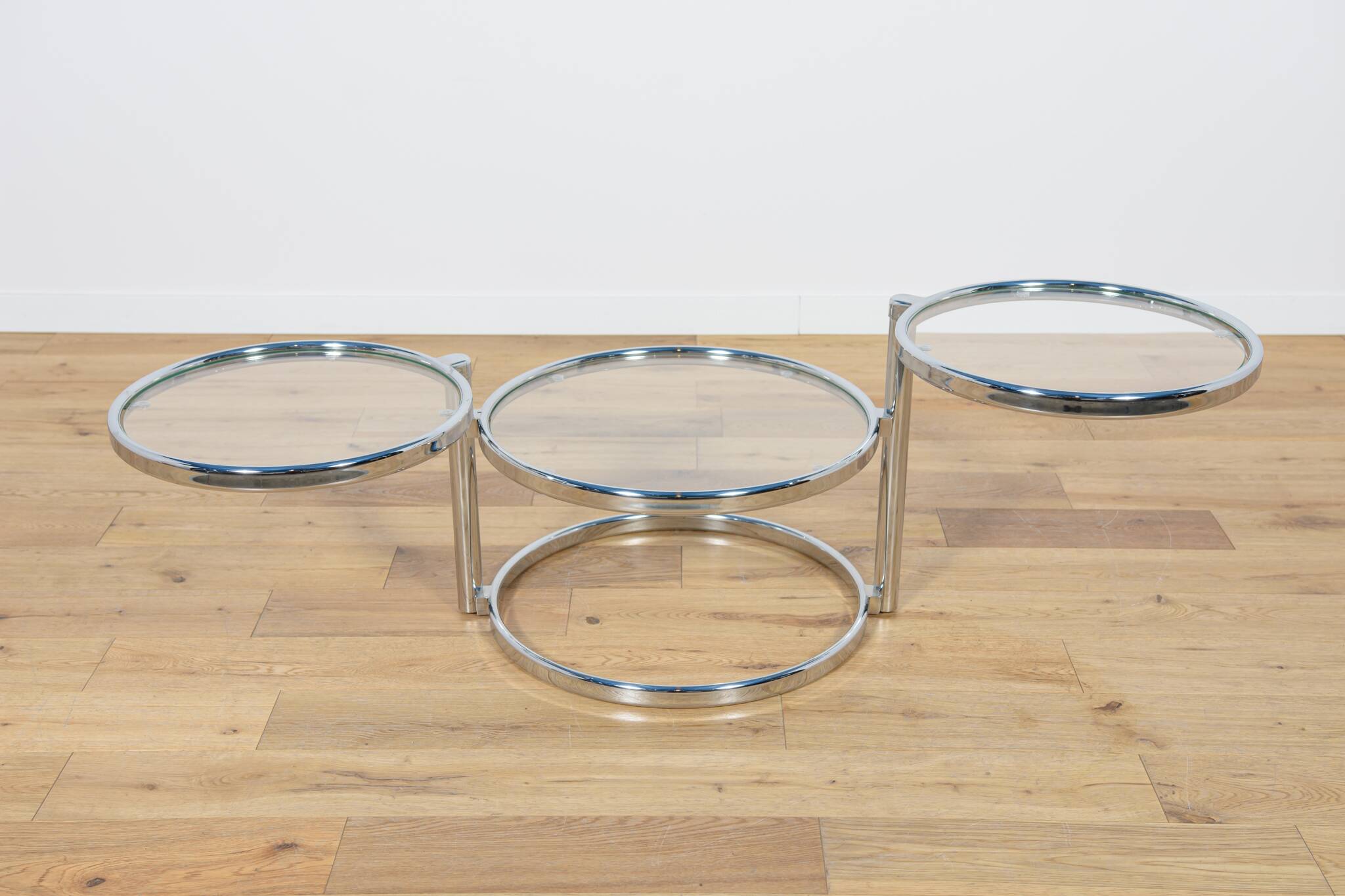 Table Basse Milo Baughman Mid-Century Moderne en Chrome et Verre par Milo Baughman, 1970s | Selency