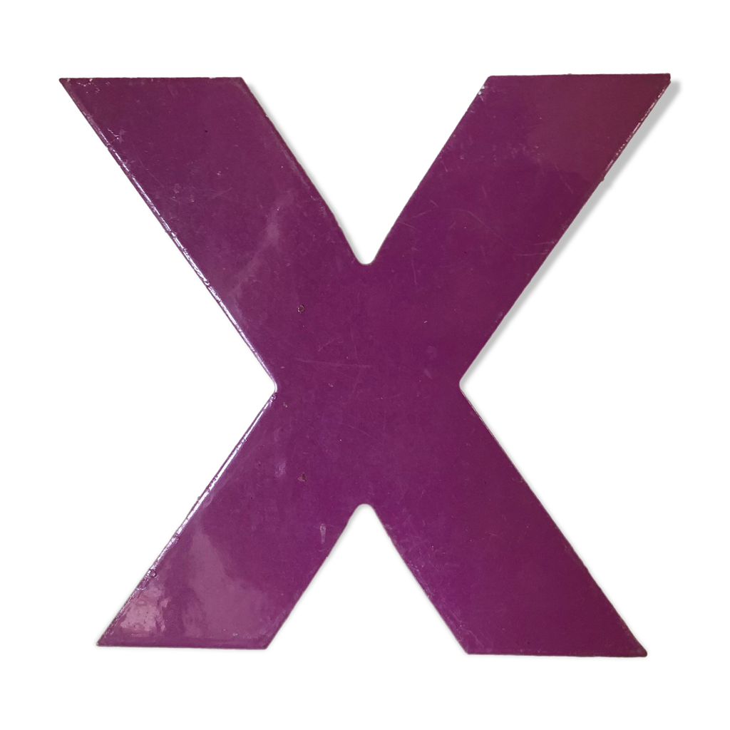 Lettre violette « X » | Selency