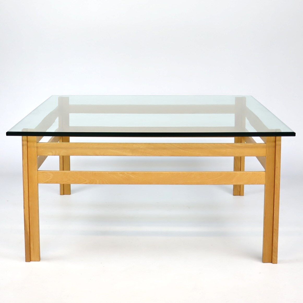 Table basse en chêne et verre | Selency