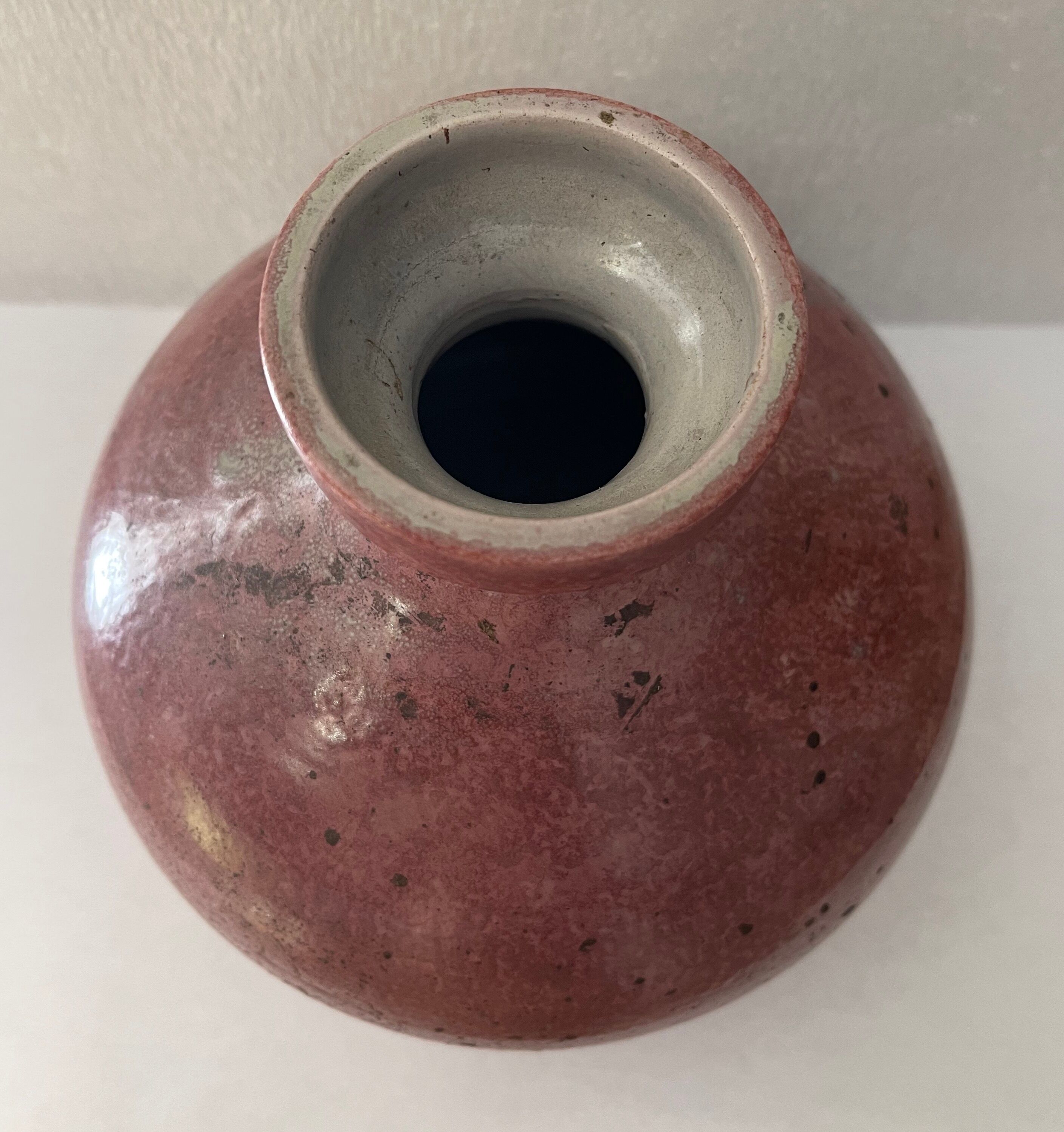 Jean-Pierre Gasnier vase céramique couleur corail Port-de-Bouc vers ...
