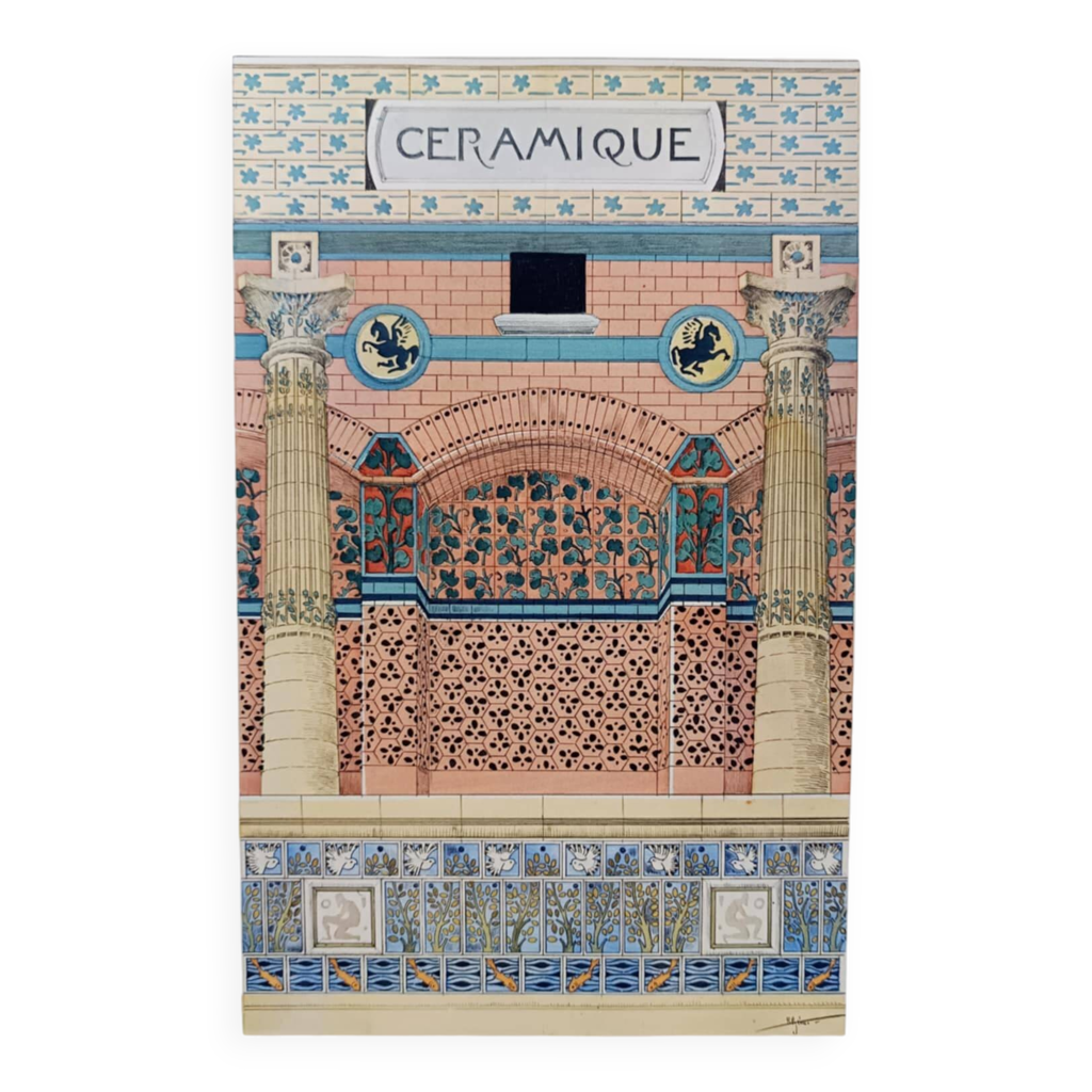 Illustration Art nouveau sur le thème de la céramique par René Binet ...