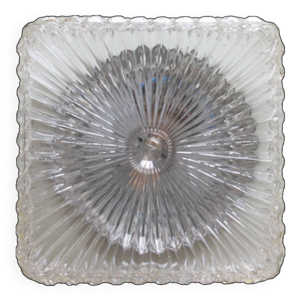 Large wall light ceiling light minimalist glass 1970 1980 seventies ...