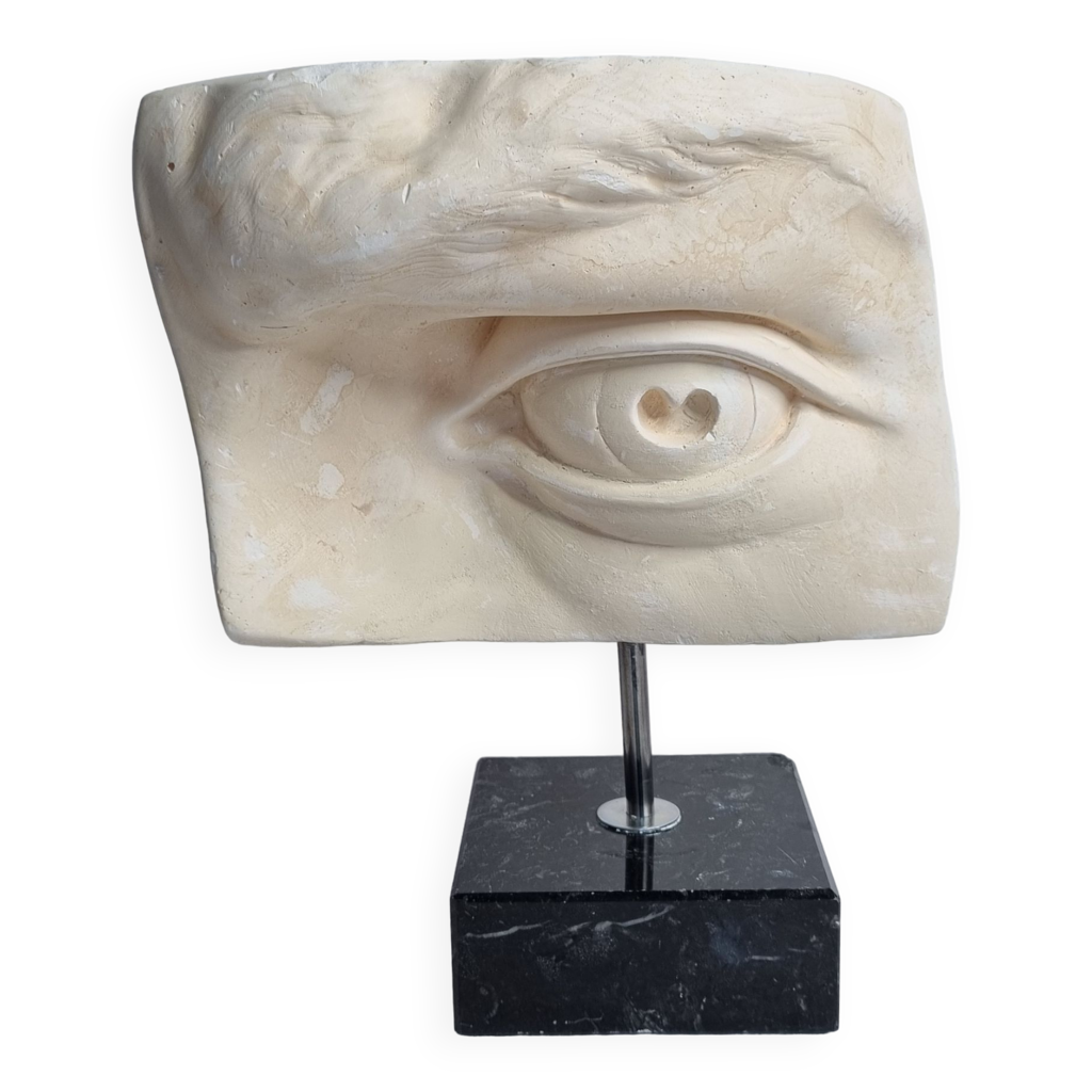 Eye of Michelangelo's "David", vintage cast after Brucciani, on base ...